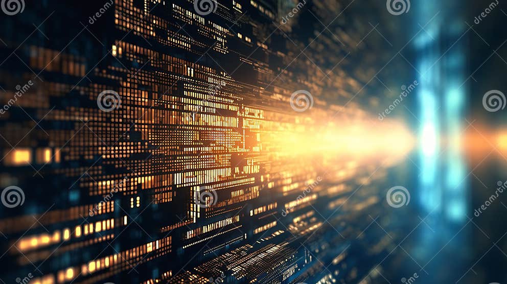 Rip in the Space-Time Continuum: a Closeup of a Computer Screen Stock ...