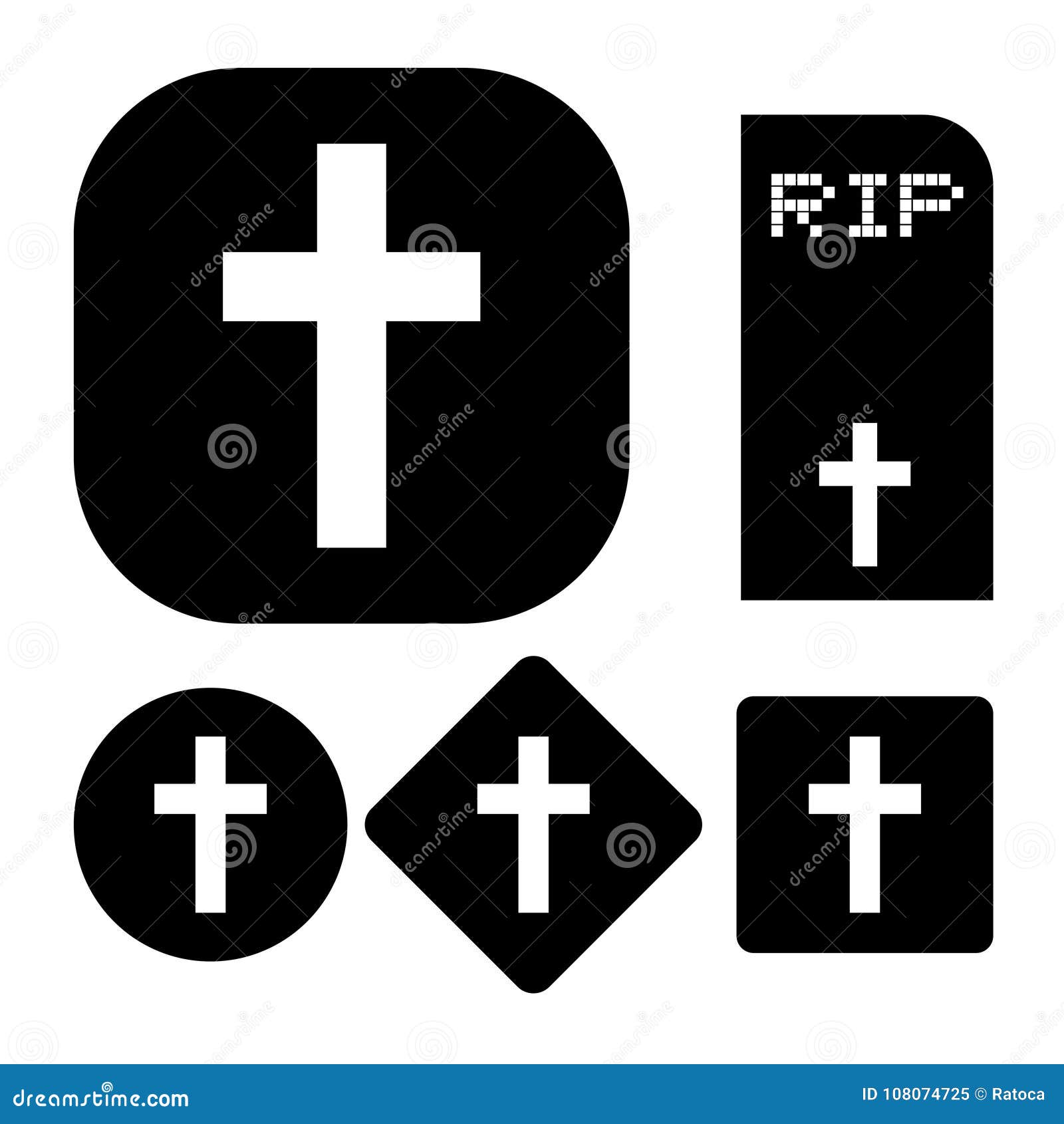 RIP symbols stock vector. Illustration of sign, symbol - 108074725