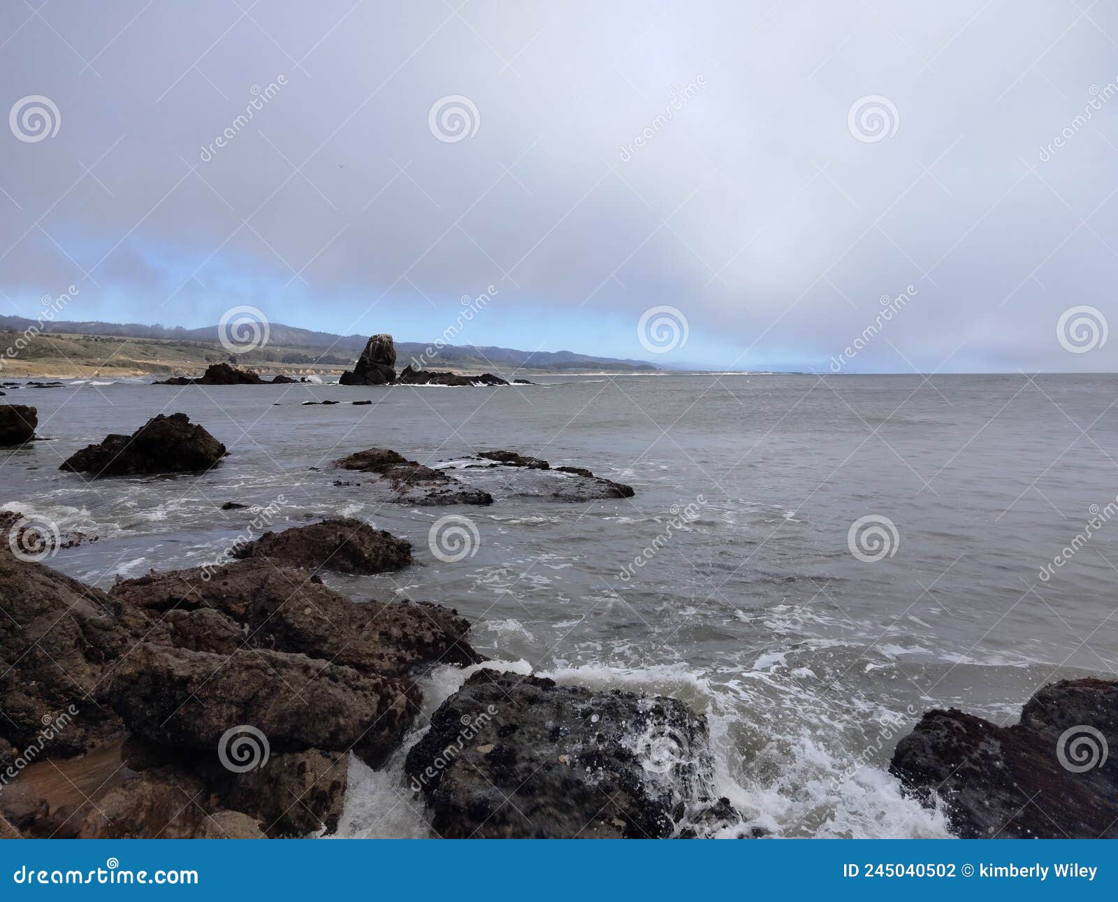 Rip Tides Crashing Waves Rocks Sunk Boats Stock Photo - Image of nature ...