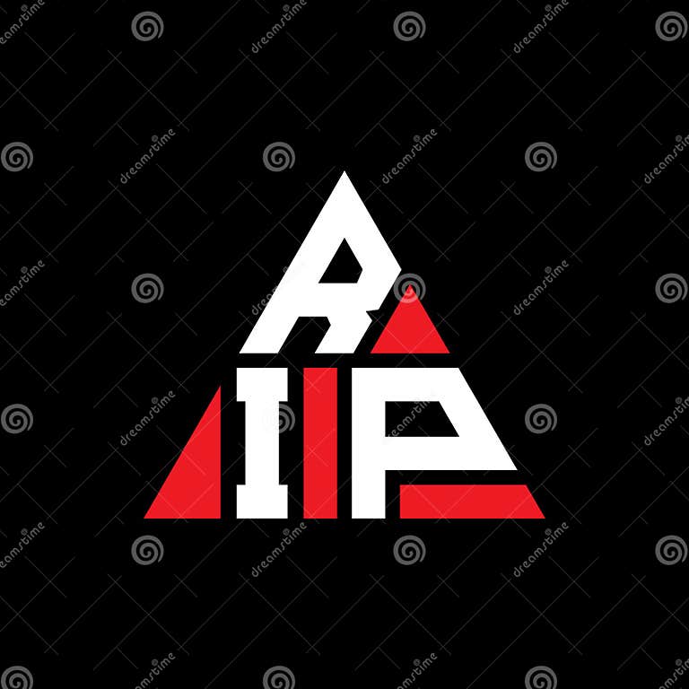 RIP Triangle Letter Logo Design with Triangle Shape. RIP Triangle Logo ...