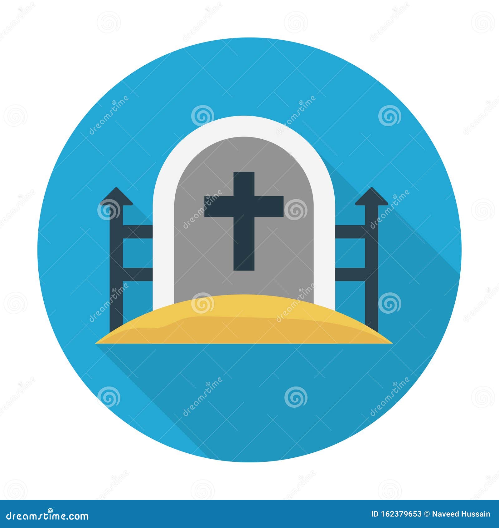 Rip vector flat color icon stock vector. Illustration of graveyard ...