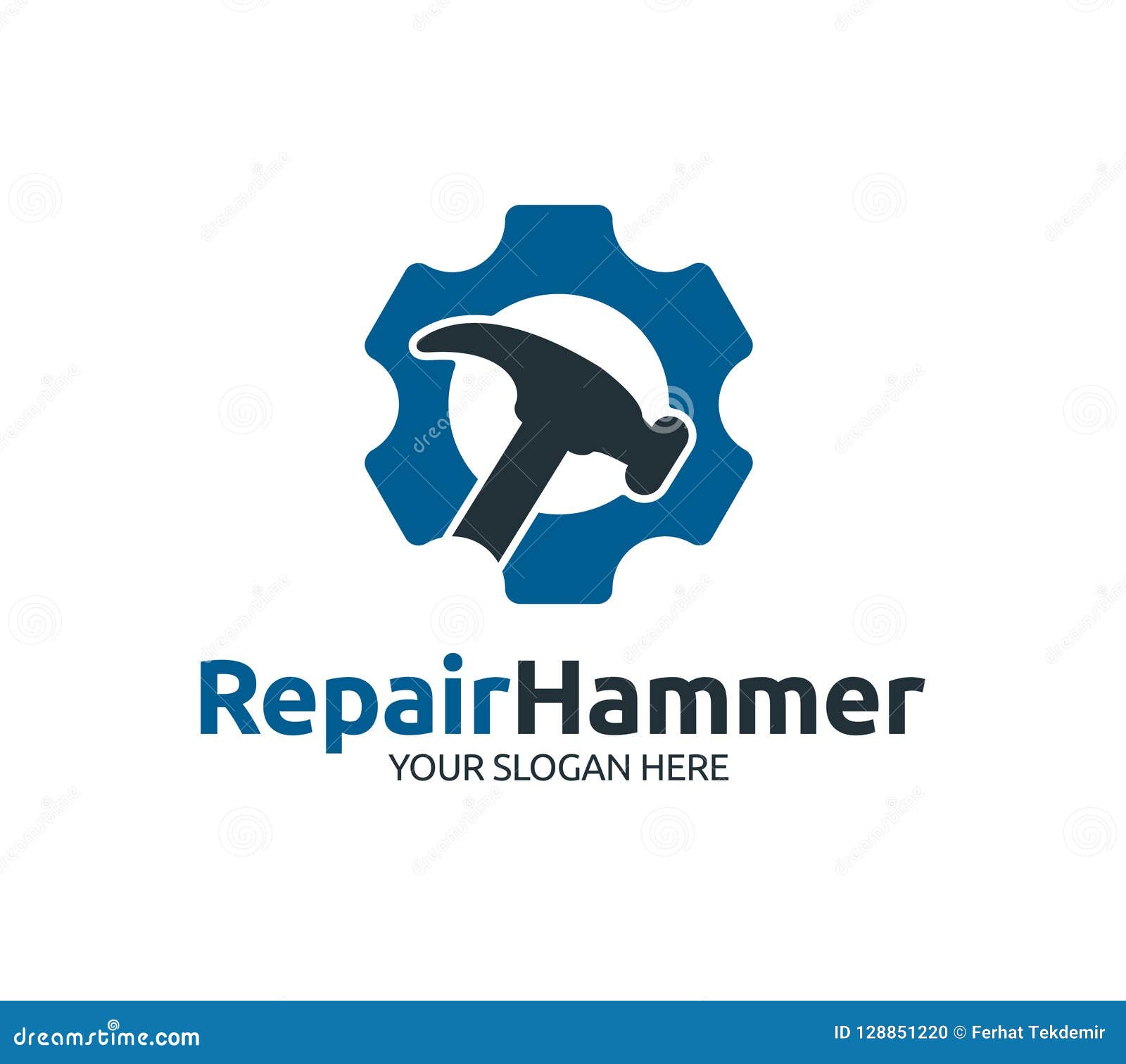 Ripari Il Logo Del Martello Illustrazione Vettoriale - Illustrazione di ...