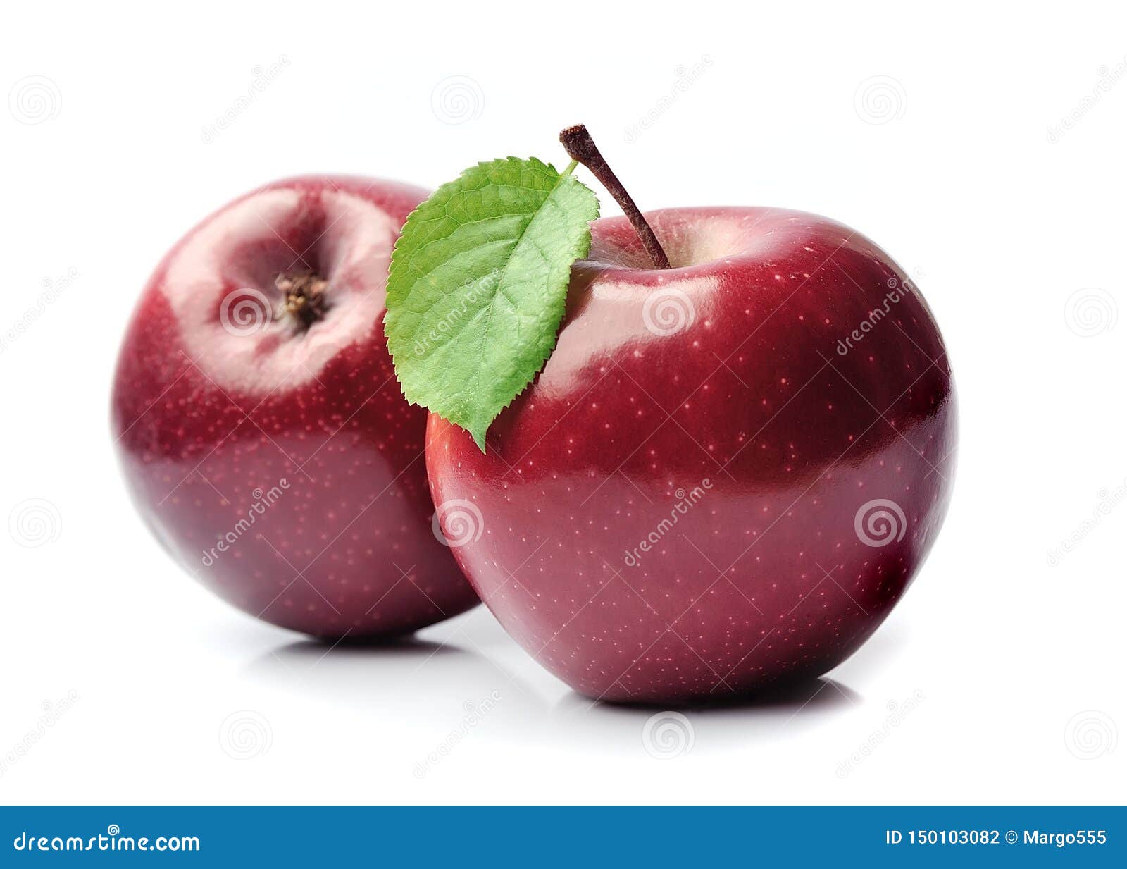 Ripe Apple Fruit with Leaves Stock Photo - Image of organic, colorful ...