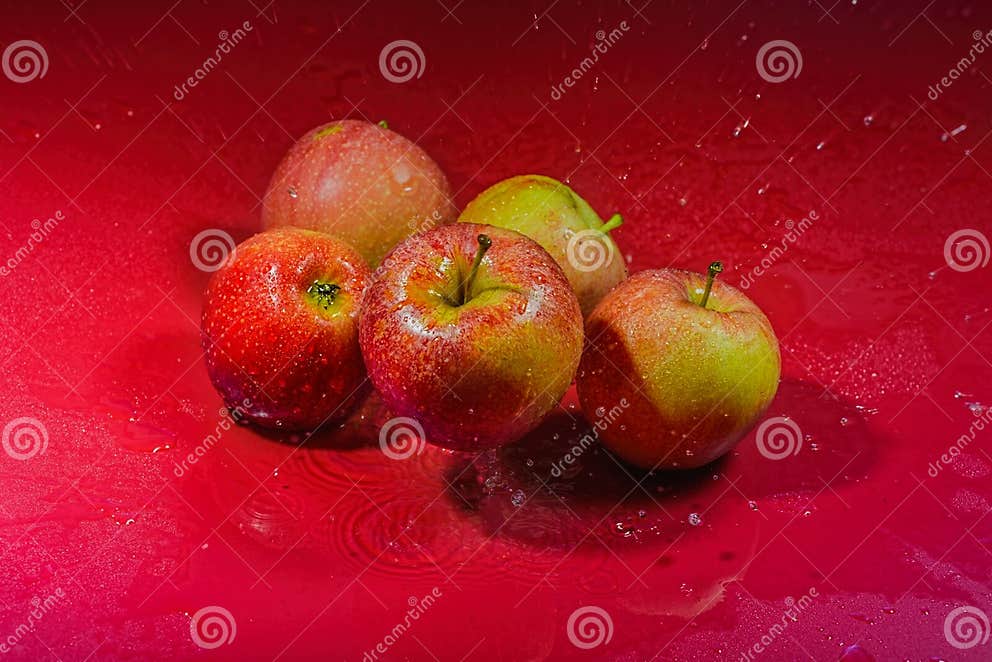 Ripe apples stock image. Image of blot, spill, liquid - 67498817