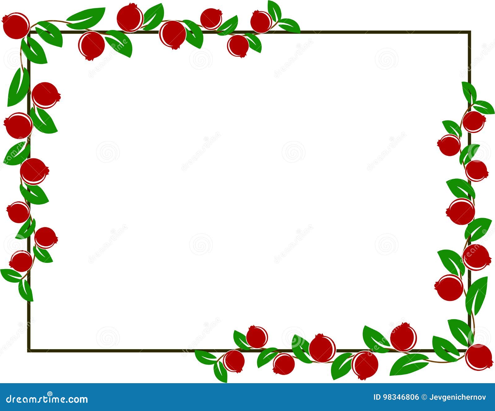 Ripe Autumn Cranberries Square Frame Stock Vector - Illustration of ...