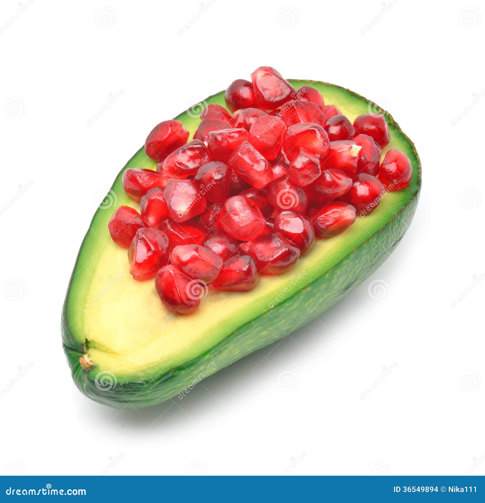 Ripe Avocado and Pomegranate Seeds Stock Photo - Image of diet ...