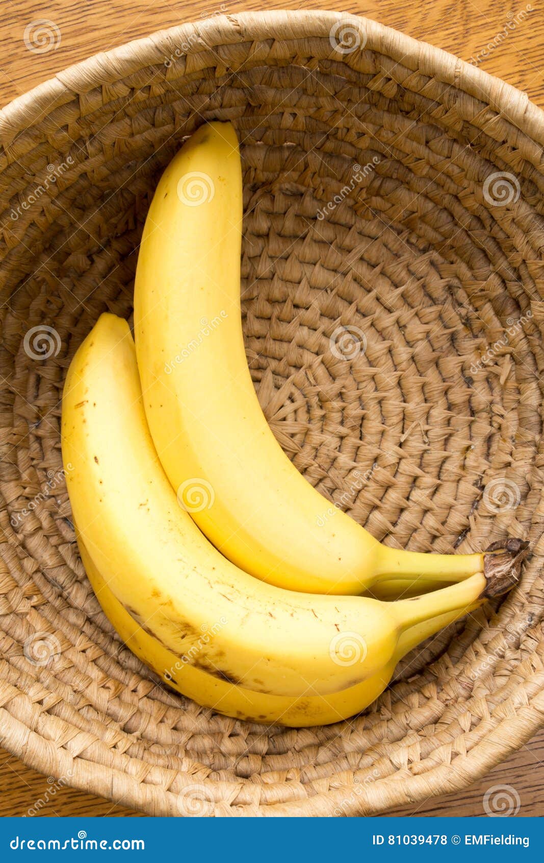 Ripe bananas in a basket stock photo. Image of snack - 81039478