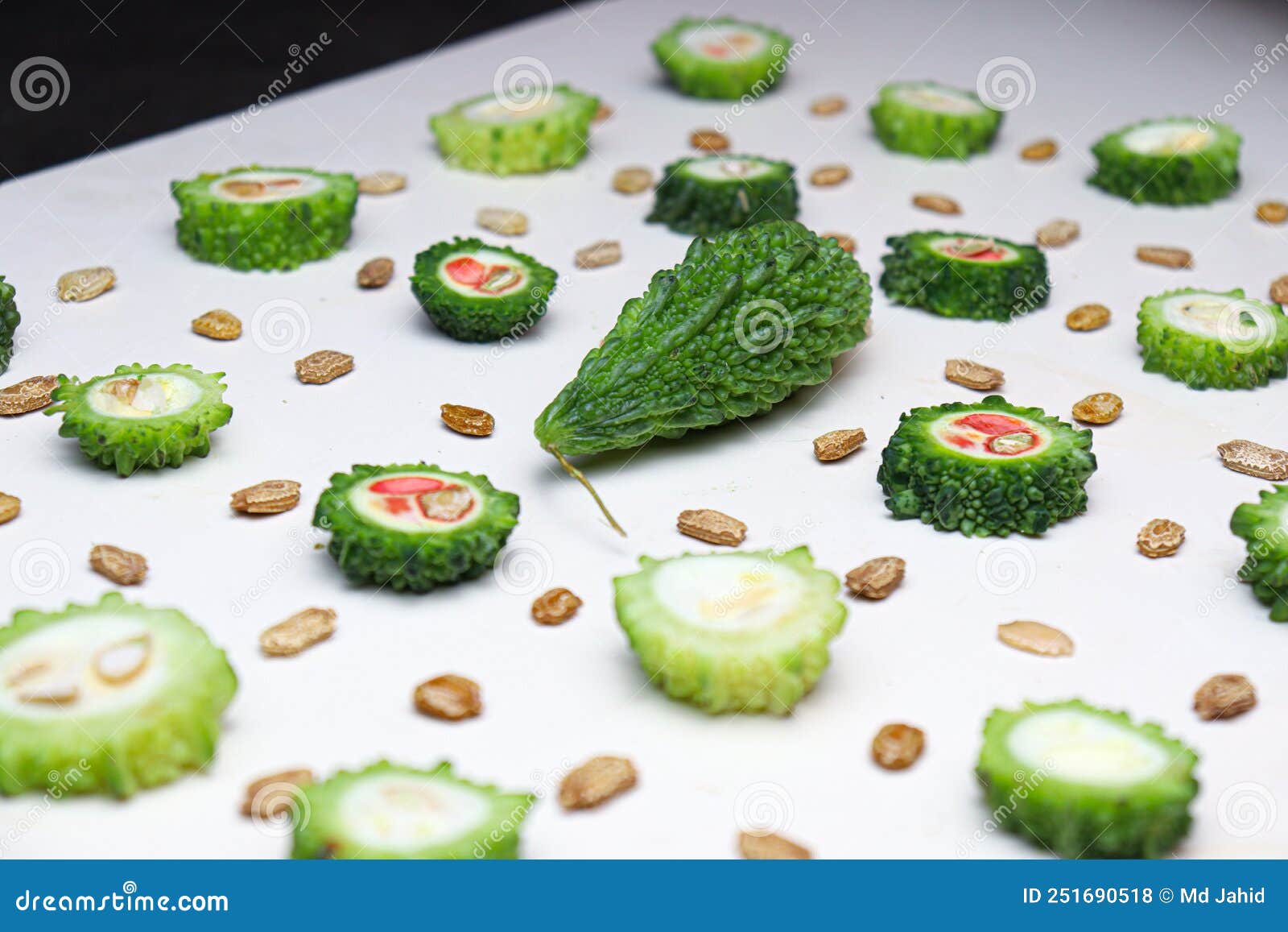 Ripe Bitter Melon with Seeds Stock Photo - Image of karela, nourishment ...
