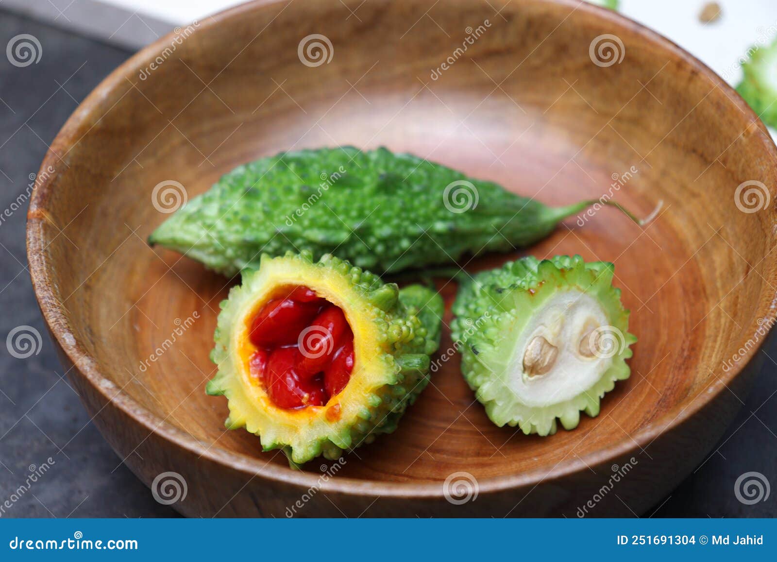 Ripe Bitter Melon with Seeds Stock Photo - Image of vegetable, food ...