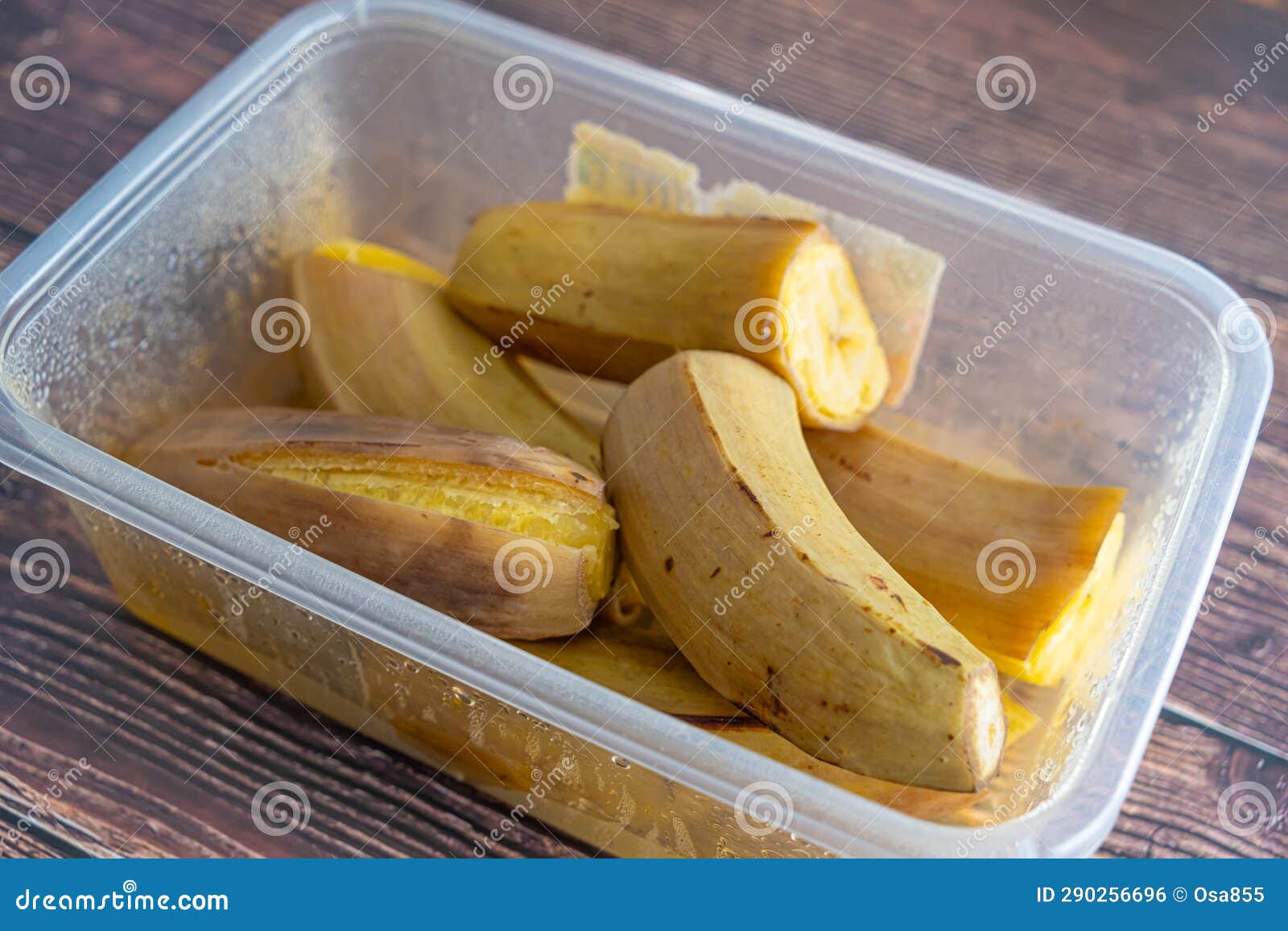 Ripe Boiled Plantain Ready To Eat Stock Photo - Image of plantain ...