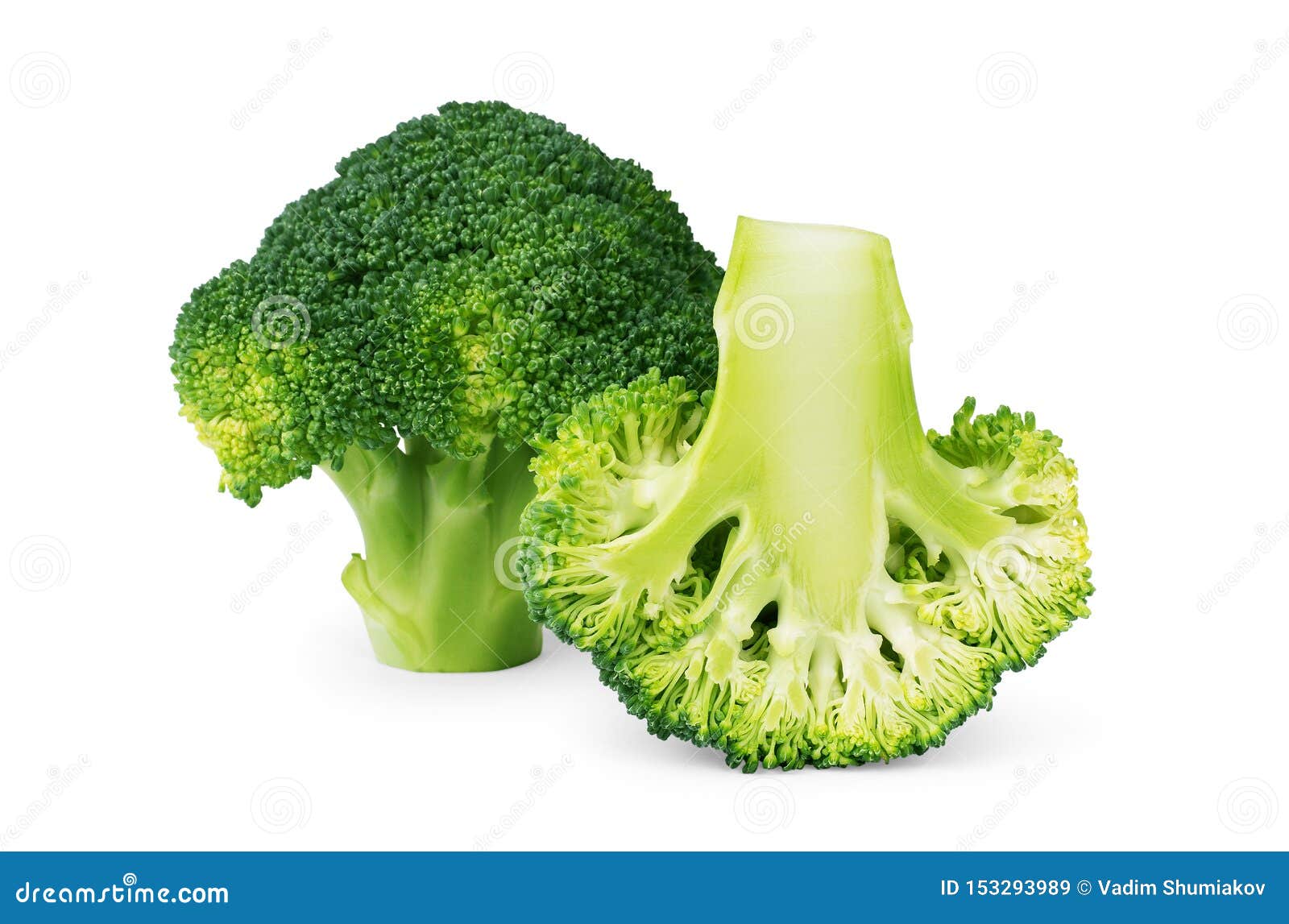 Ripe Broccoli Cabbage Isolated on White Stock Image - Image of isolated ...