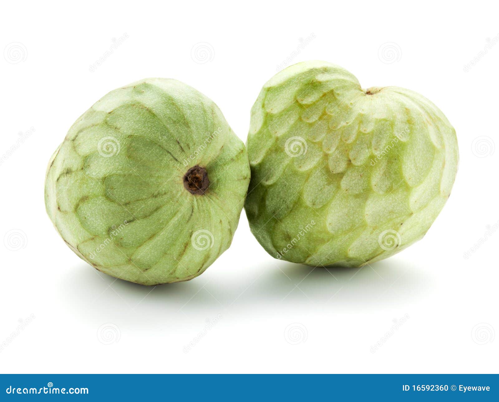 Ripe Cherimoya Fruit Isolated on White Stock Photo - Image of isolated ...