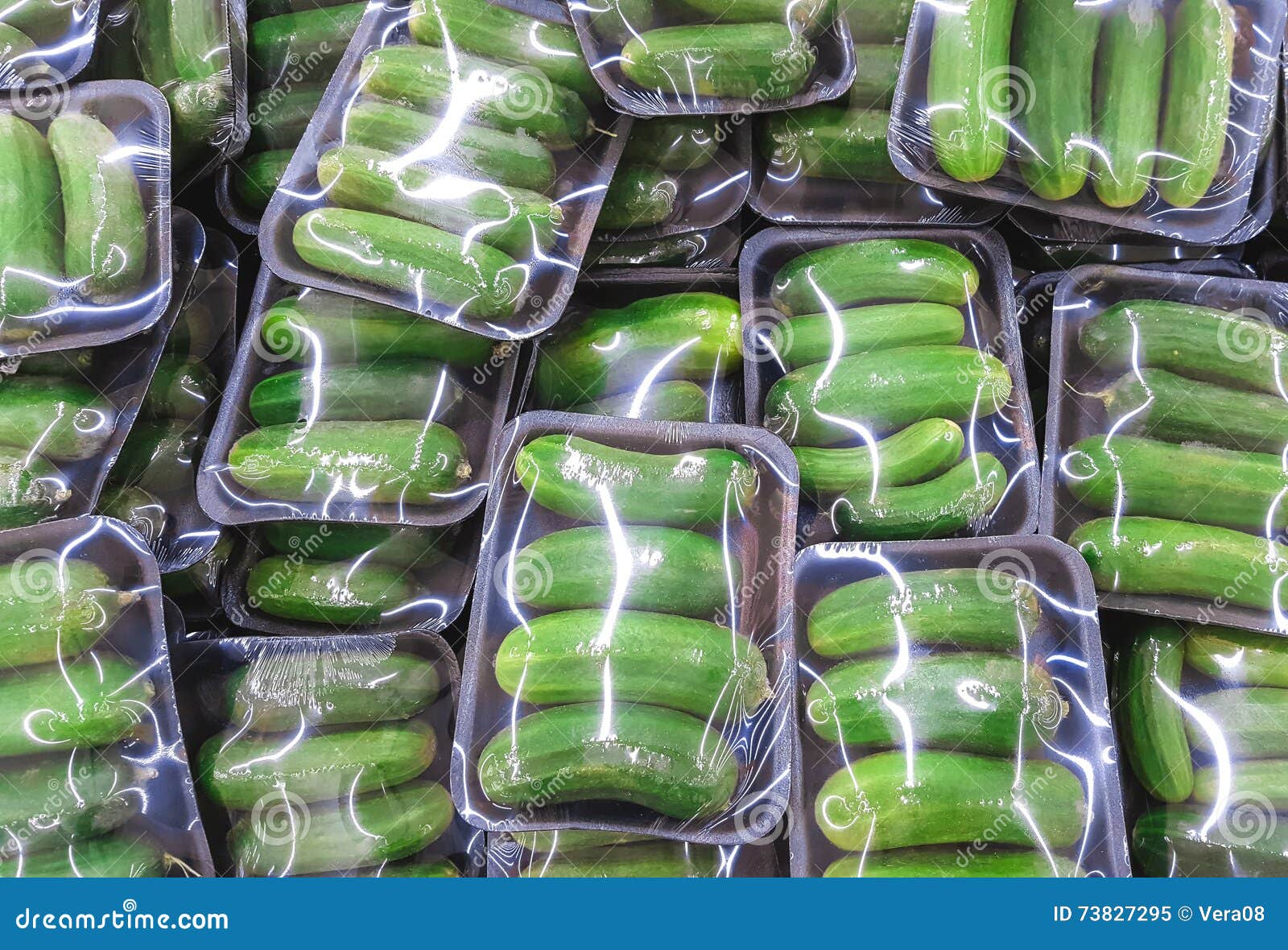 Ripe cucumber in package stock image. Image of garden - 73827295