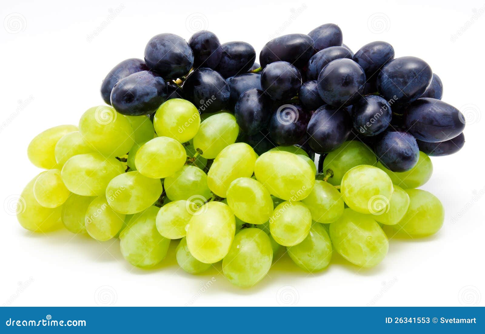 Ripe Dark and Green Grapes Isolated Stock Image - Image of isolated ...