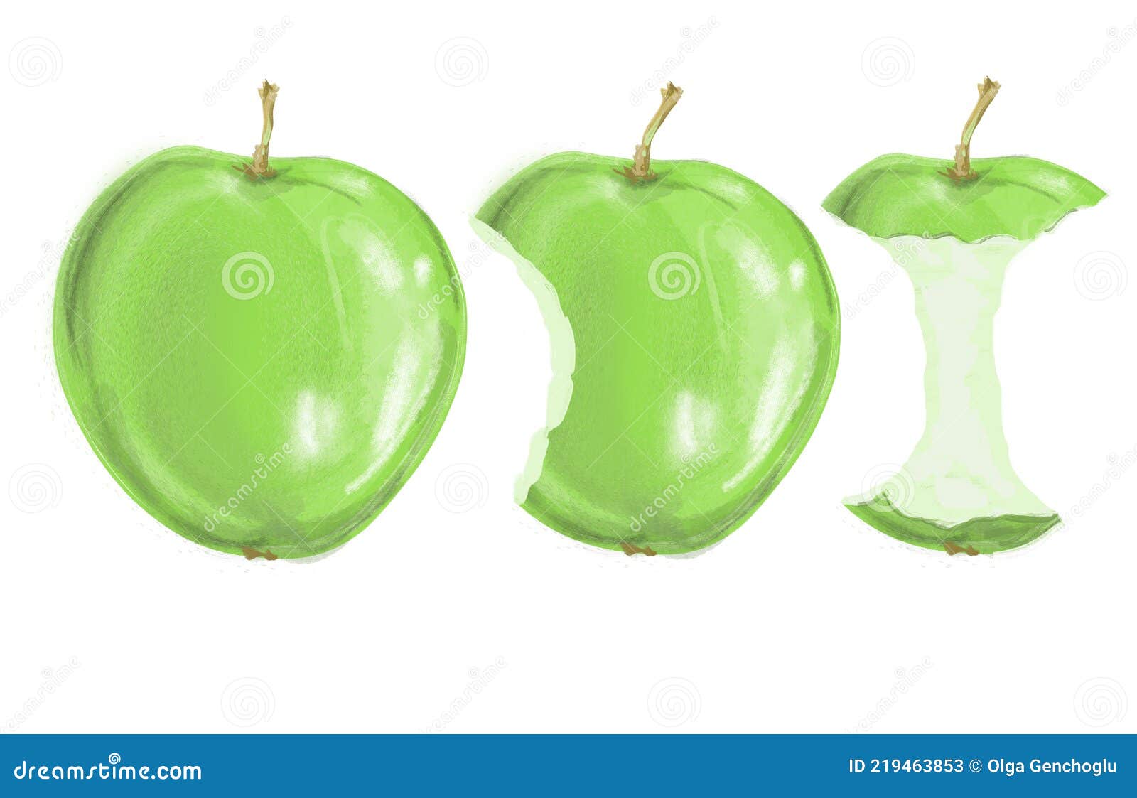 Ripe Deliciously Healthy Fruit Apple in the Process of Consumption ...