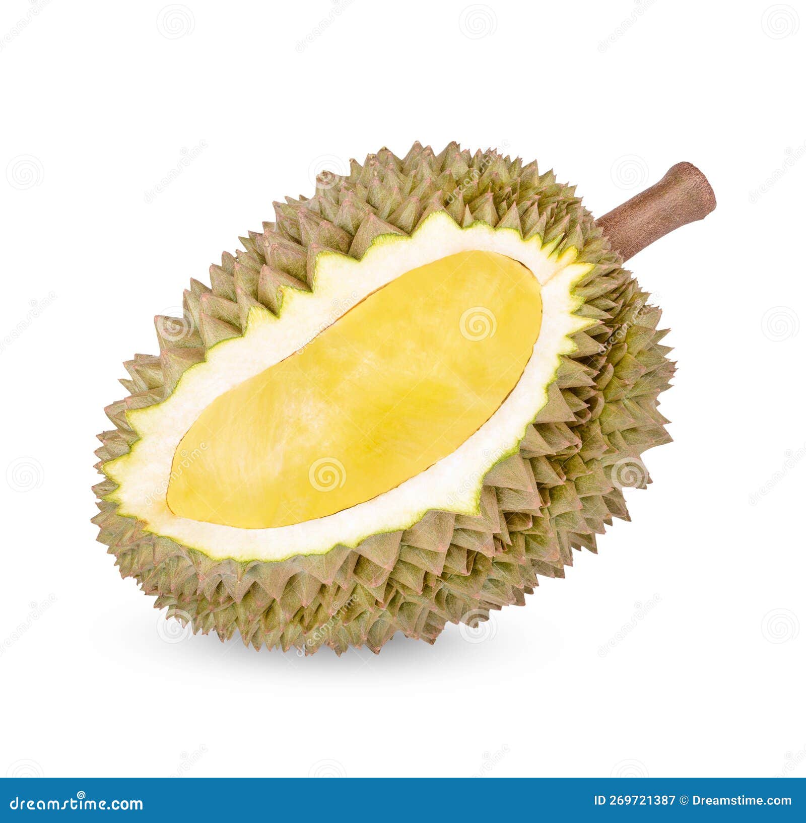 Ripe Durian Fruit Isolated on White Background Stock Image - Image of ...