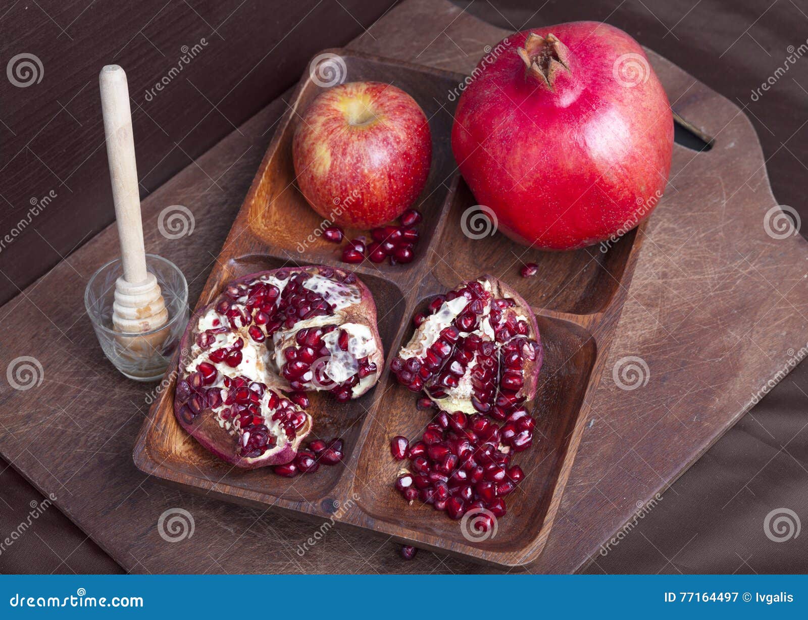 Ripe fall fruit on board stock image. Image of autumn - 77164497