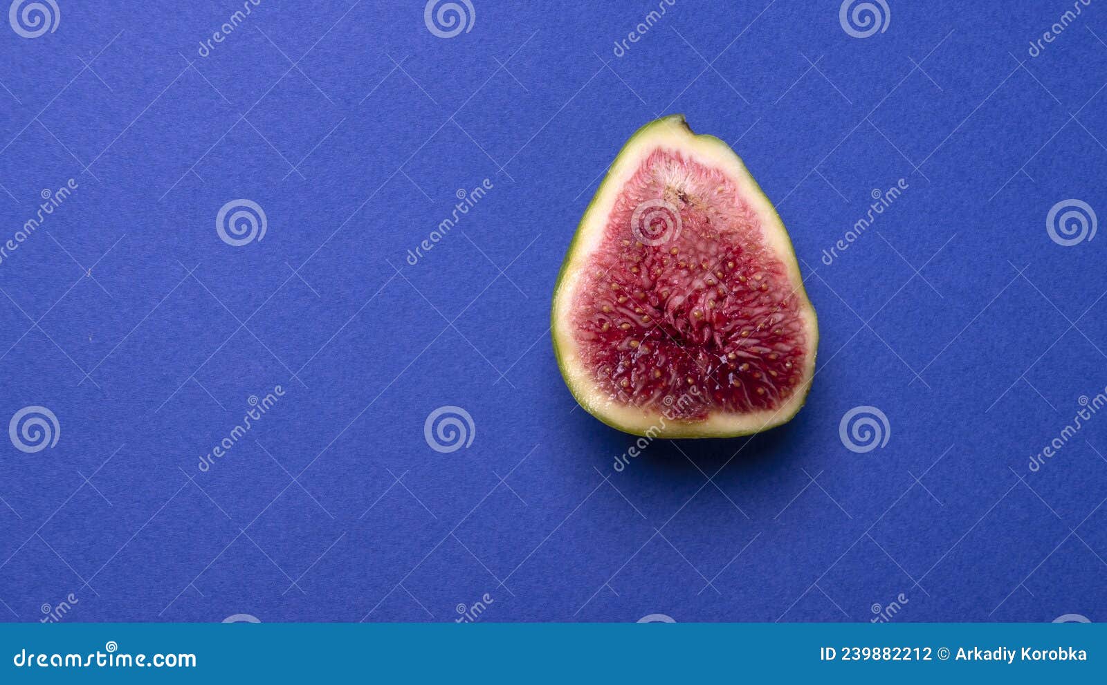 A Ripe Fig Fruit Cut in Half Stock Photo - Image of healthy, purple ...