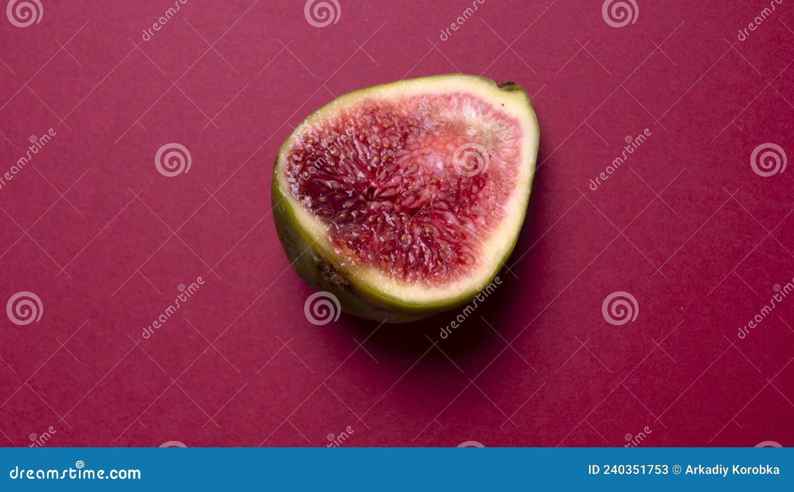 A Ripe Fig Fruit Cut in Half Stock Image - Image of natural, outdoors ...