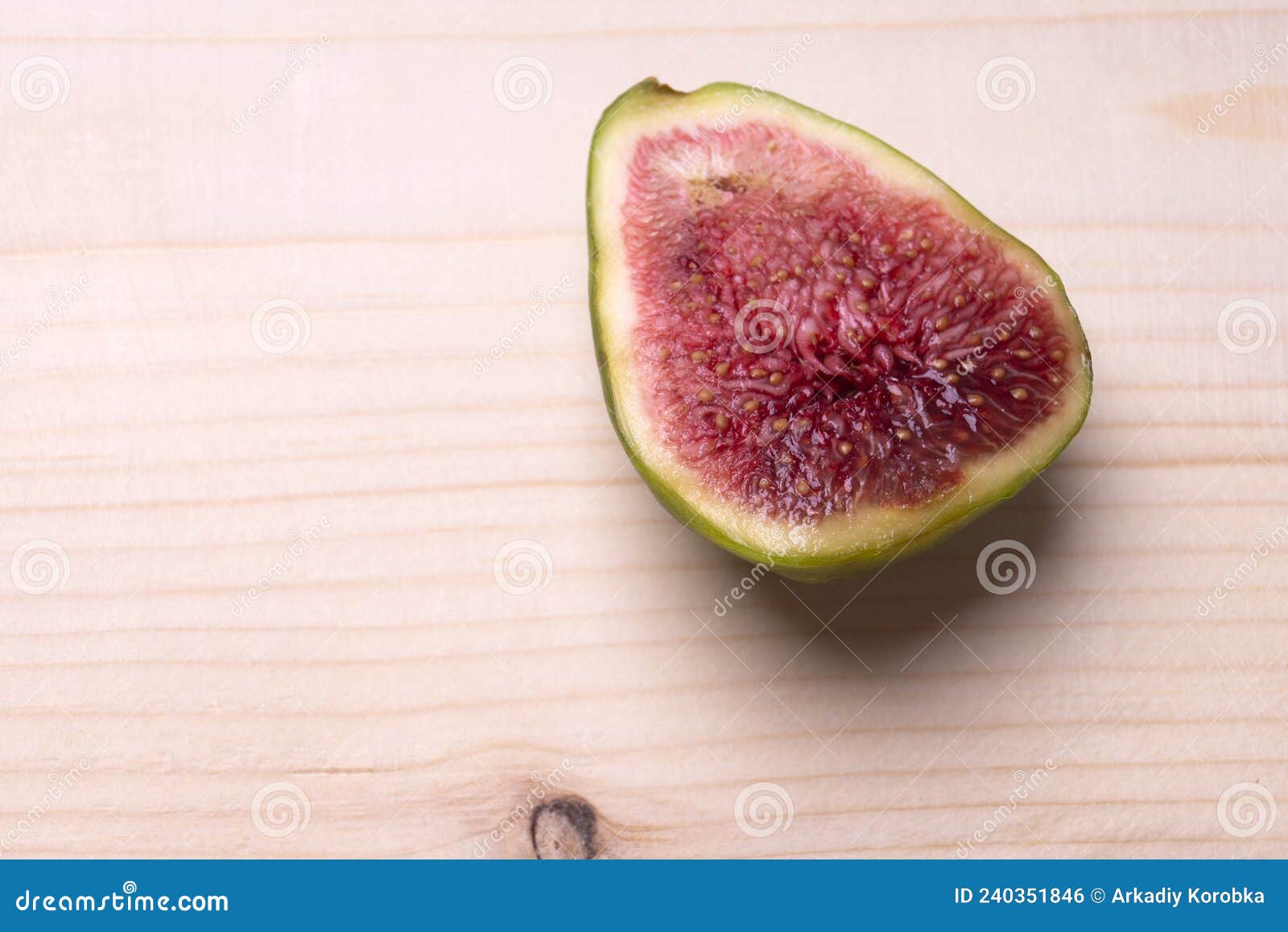 A Ripe Fig Fruit Cut in Half Stock Photo - Image of flat, food: 240351846