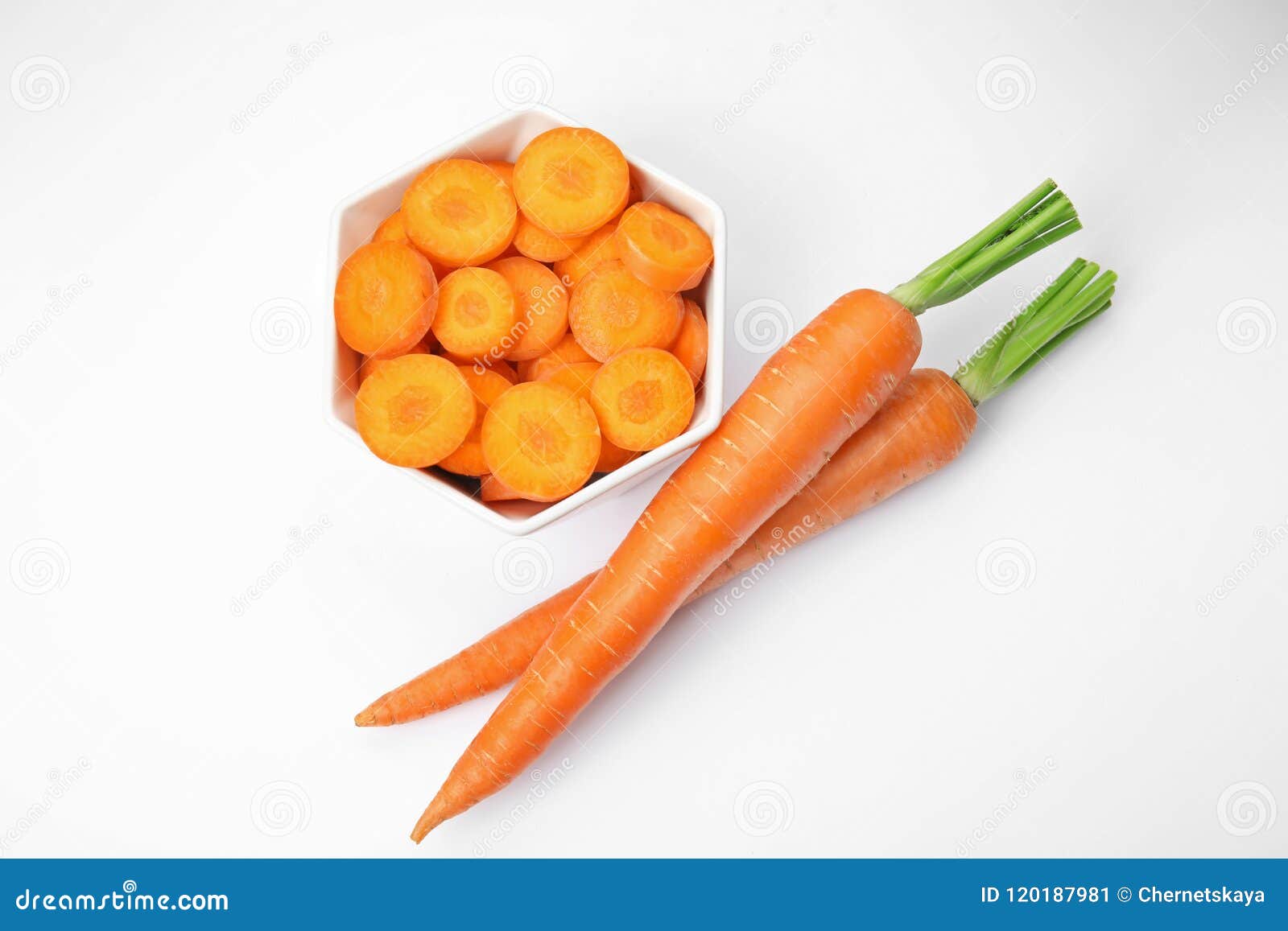 Ripe Carrots on White Background Stock Image - Image of object, ripe ...