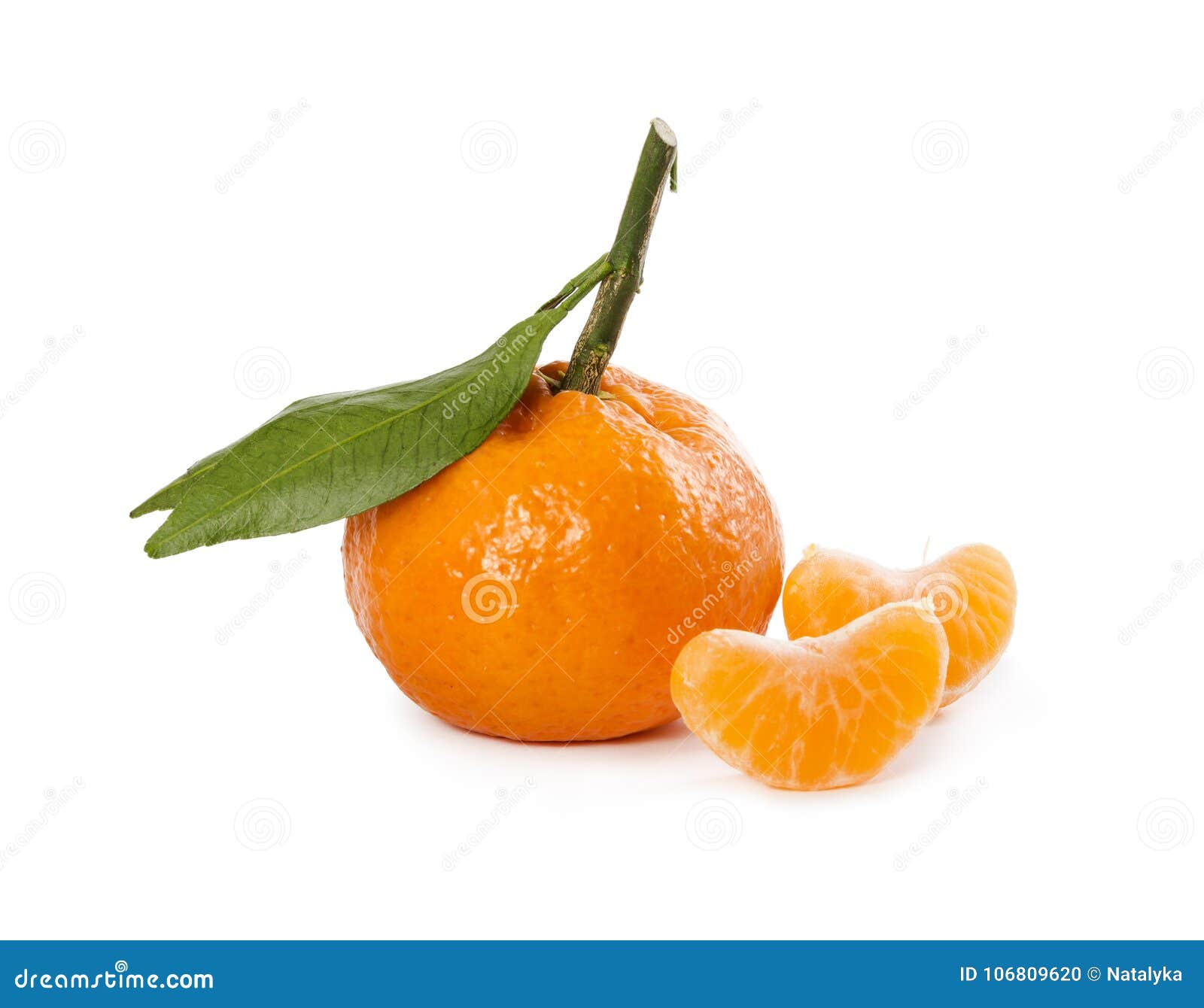 Ripe Fresh Mandarin with Leaves Stock Photo - Image of object, fresh ...