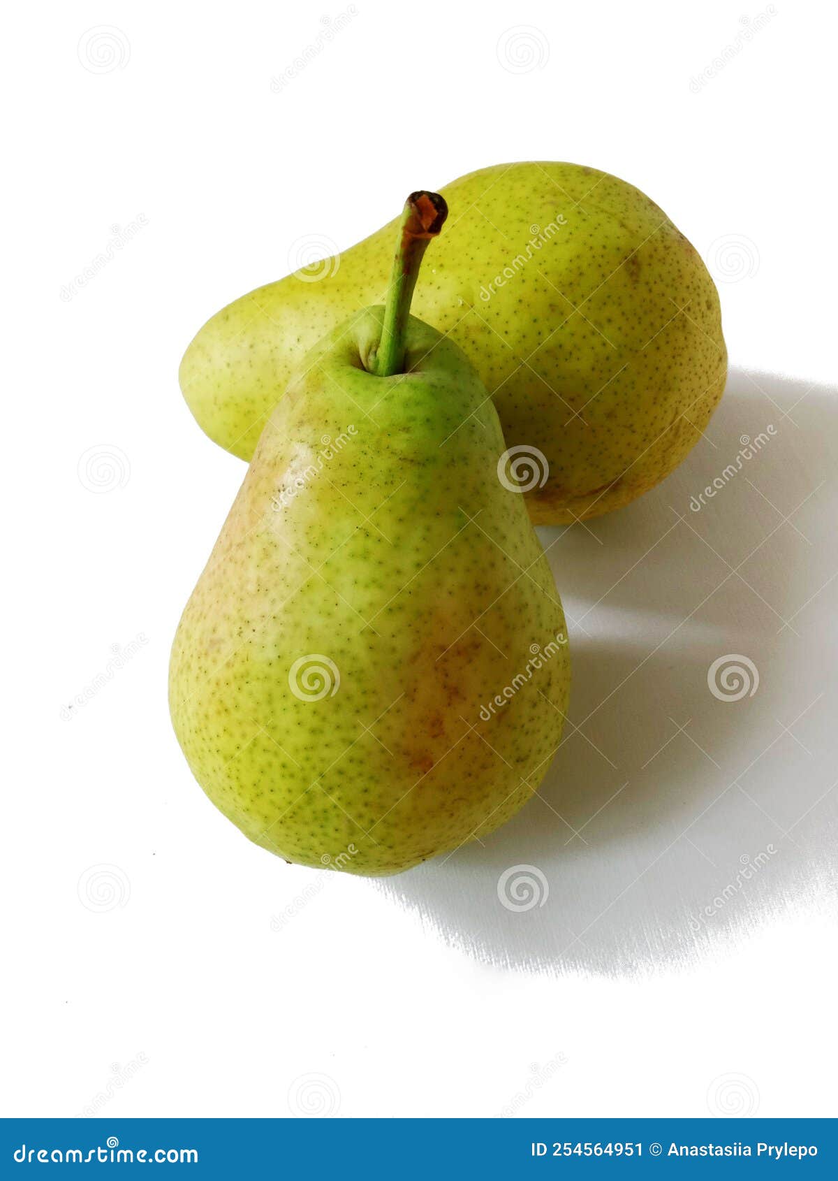 Ripe Fresh Pears on White Background Stock Image - Image of snack ...