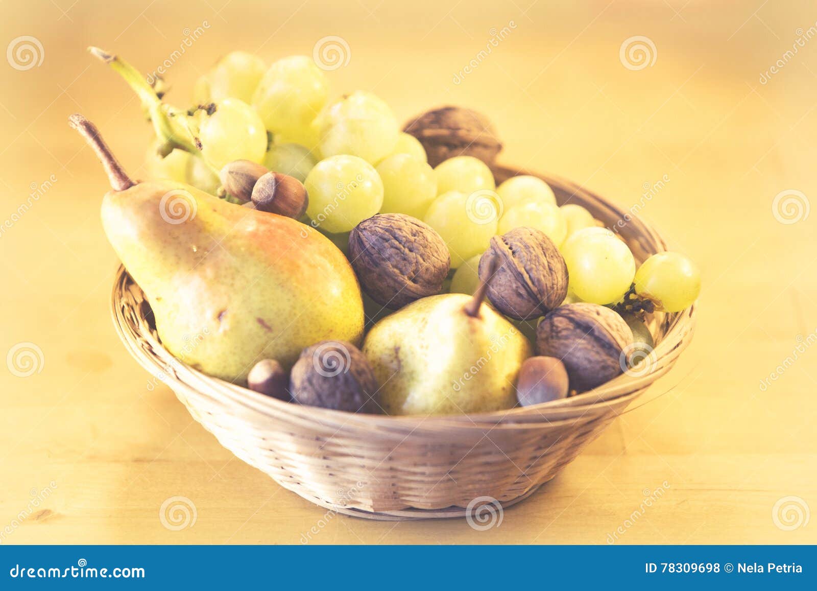 Ripe fruit pear and grapes stock photo. Image of dessert - 78309698