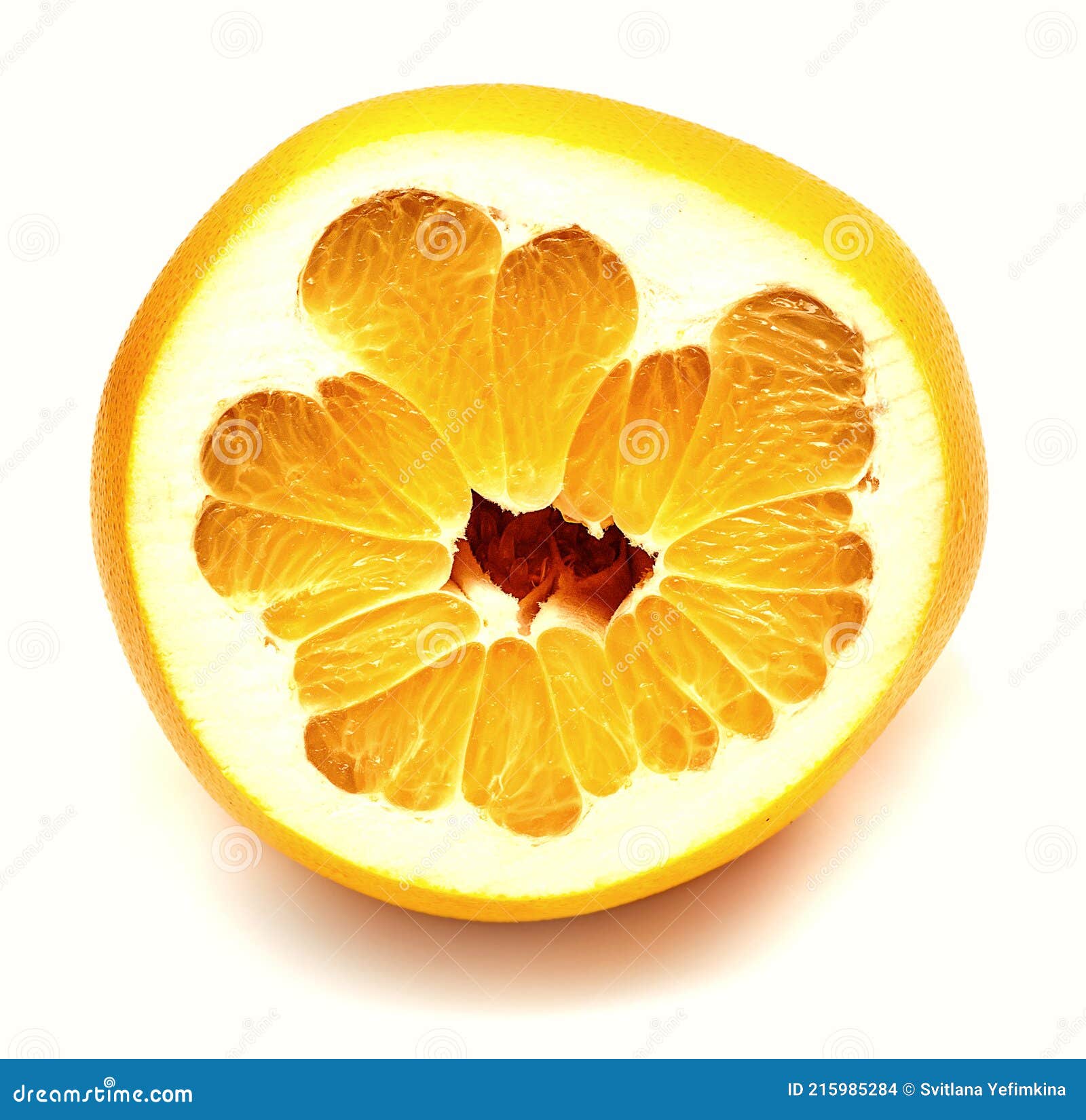Pomelo Half Isolated On White Background With Clipping Path And Full ...