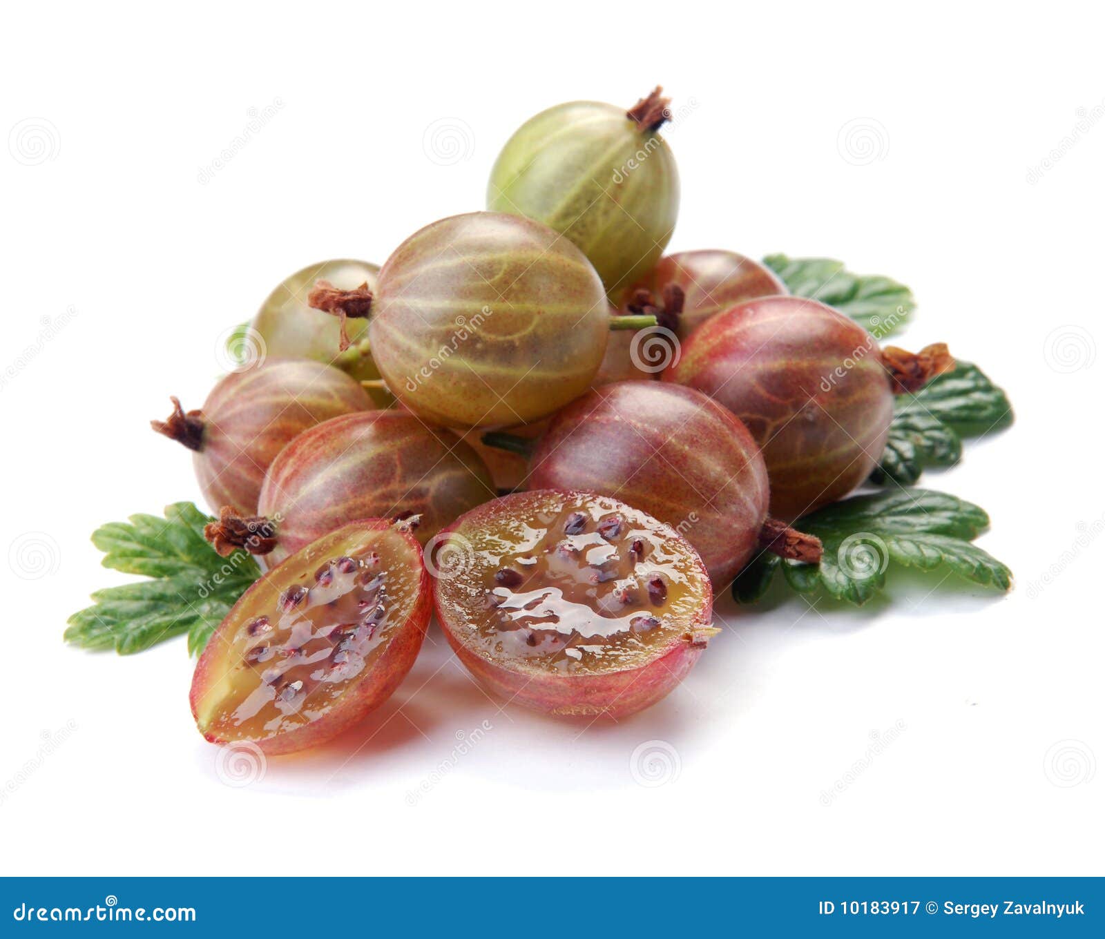 Ripe Gooseberry with Halves Stock Image - Image of fruit, mellow: 10183917
