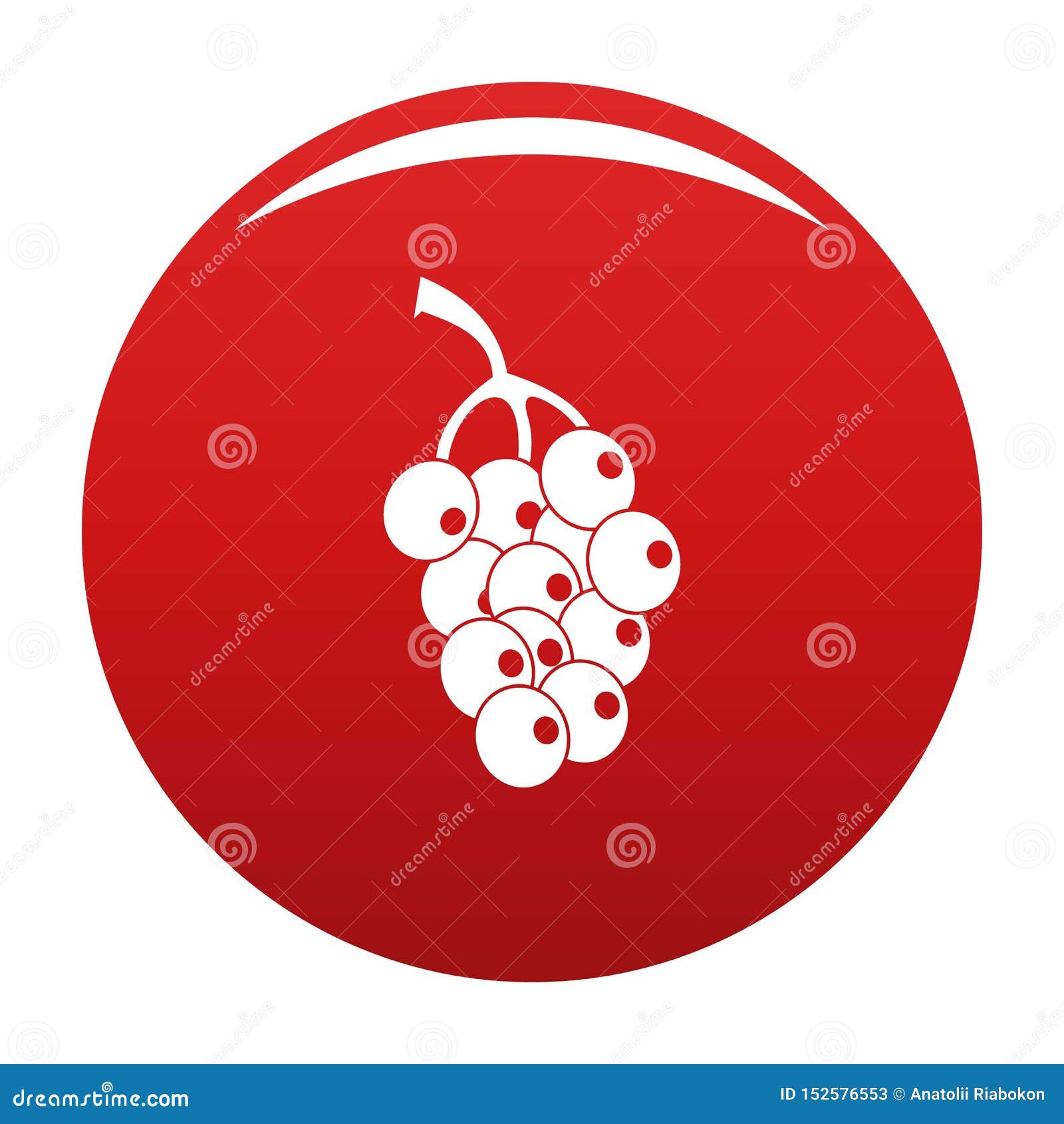 Ripe grape icon vector red stock vector. Illustration of bright - 152576553