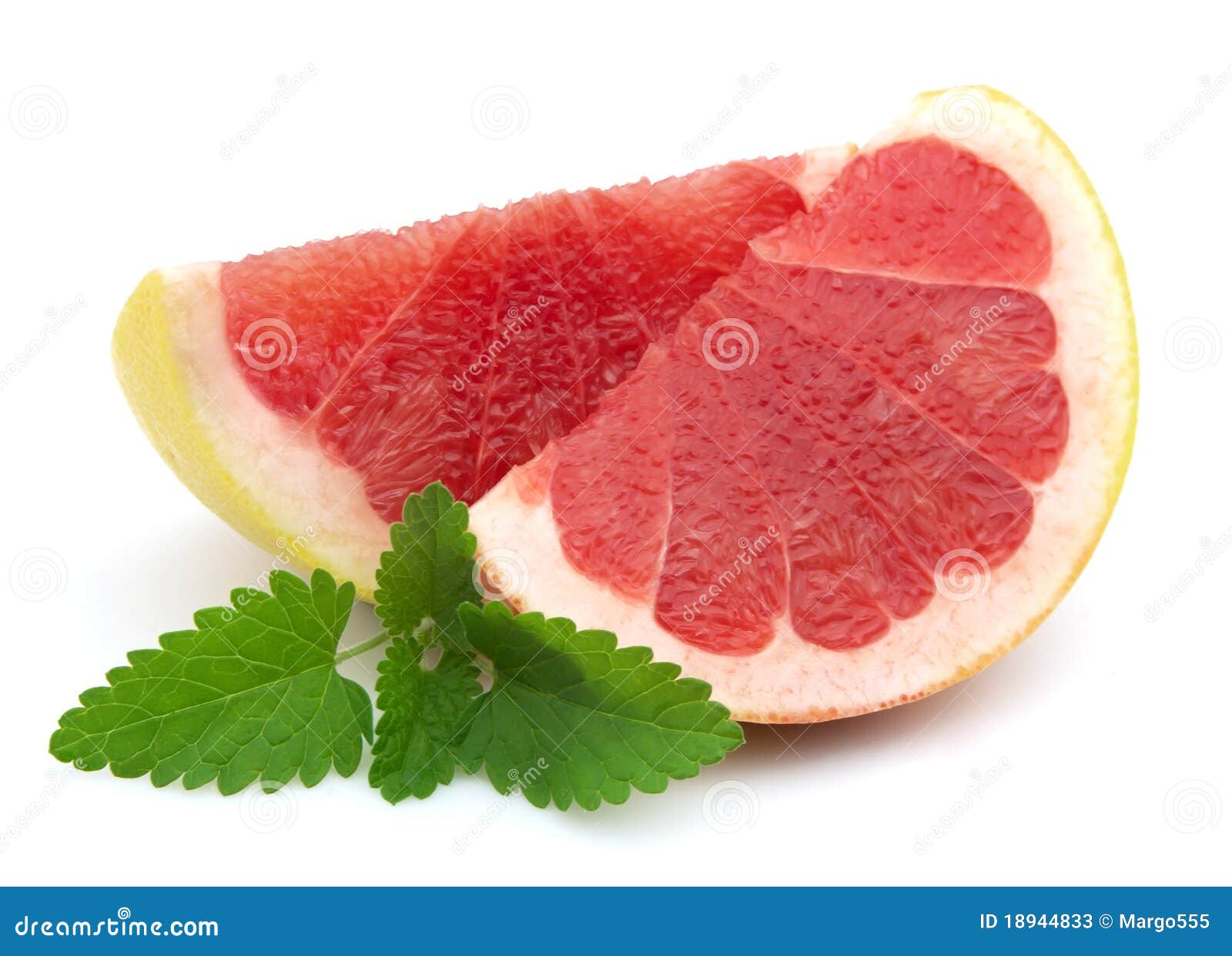 Ripe grapefruit with mint stock image. Image of nature - 18944833