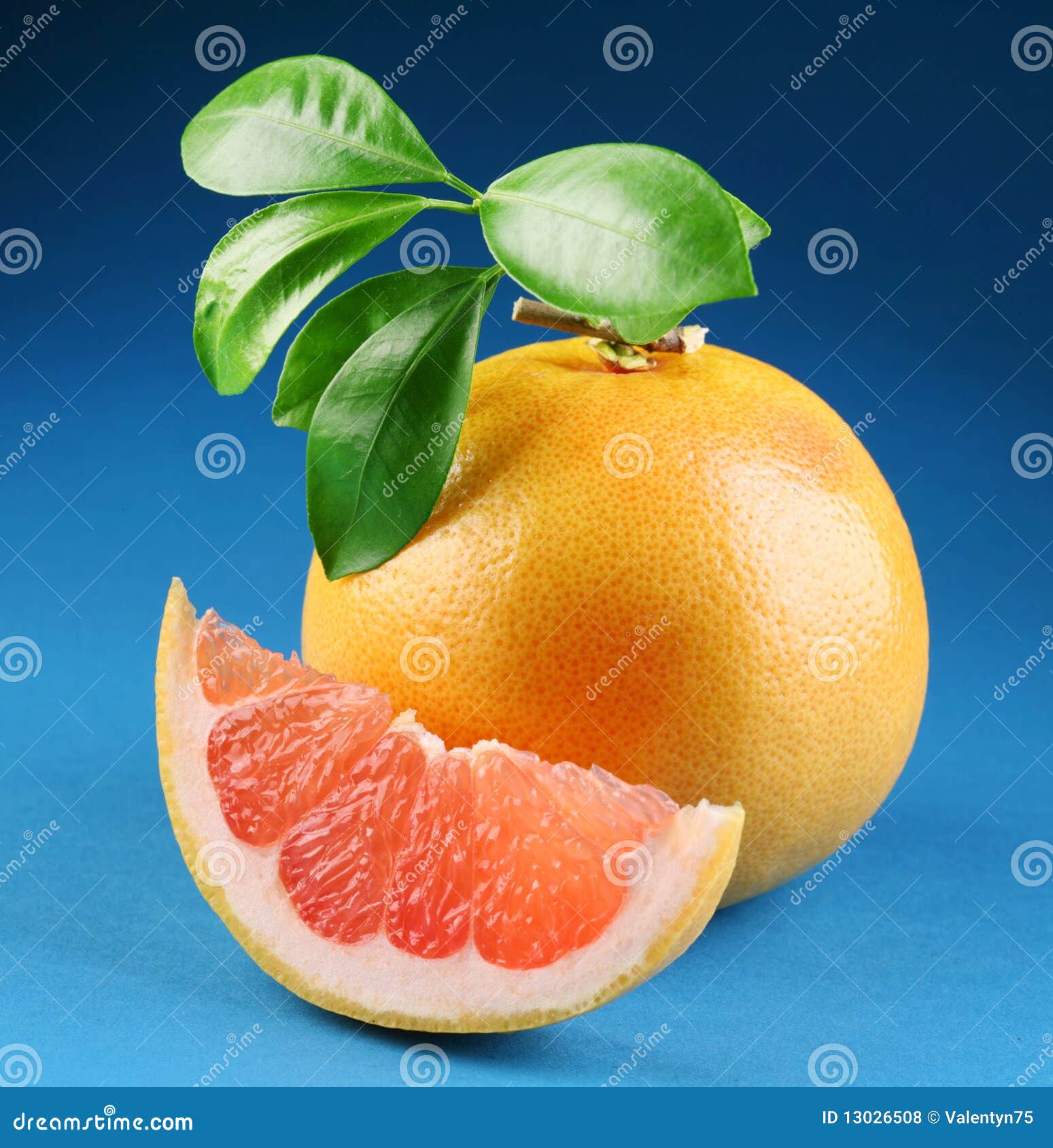 Ripe Grapefruit with Section Stock Photo - Image of fresh, flesh: 13026508