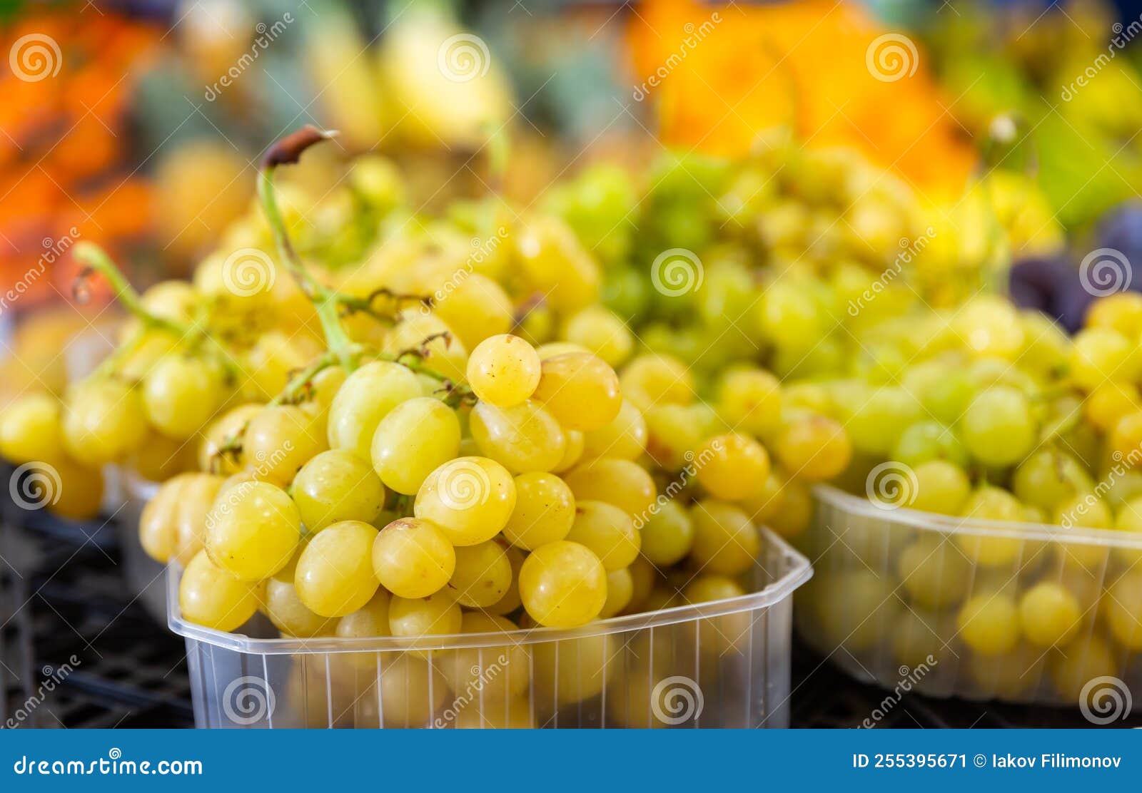 Ripe Grapes on the Stalls at Supermarket Stock Image - Image of plant ...