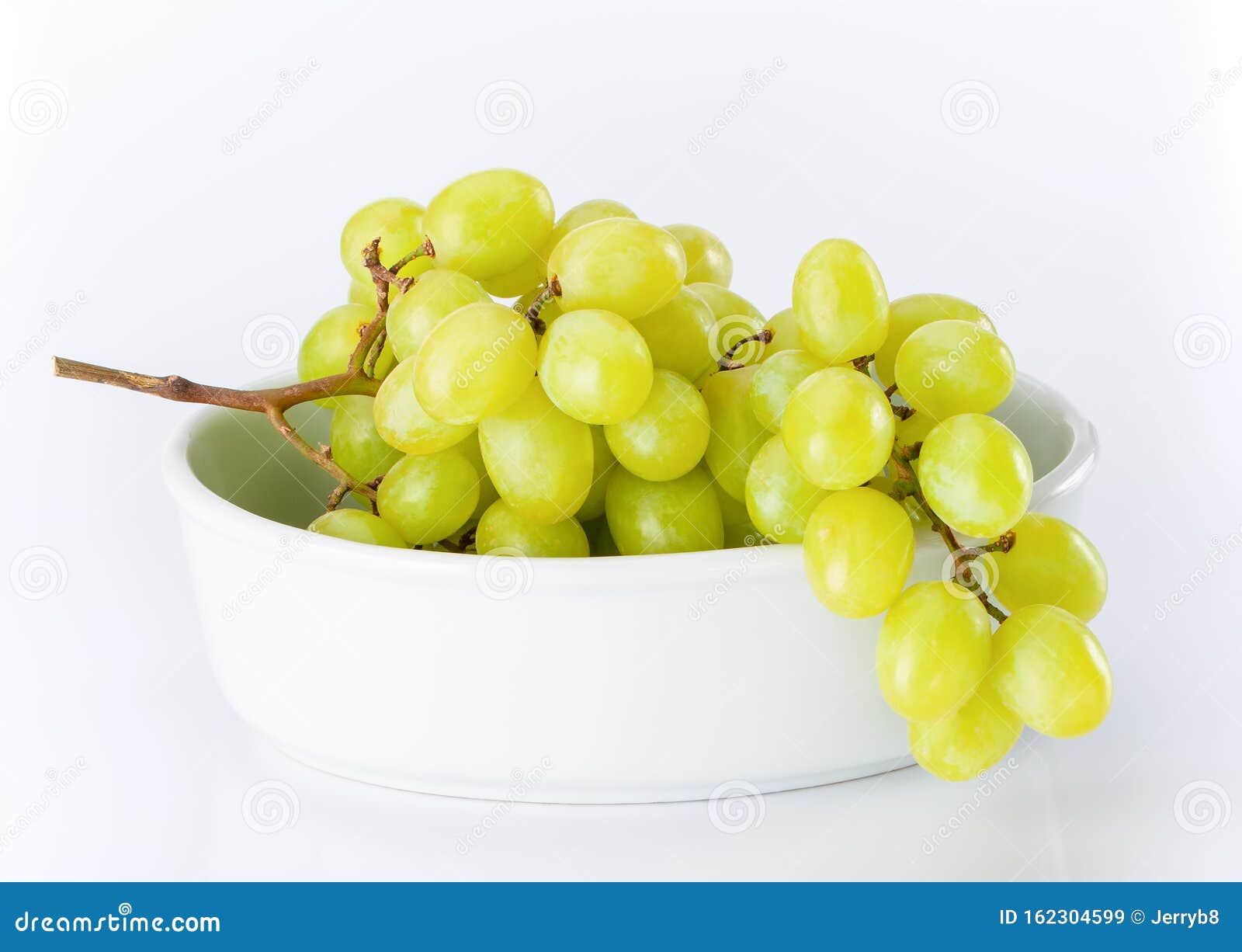 Ripe Green Grapes in Bowl stock image. Image of ripened - 162304599