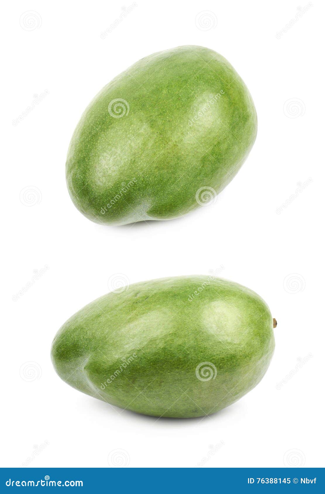 Ripe Green Mango Fruit Isolated Stock Image - Image of single, object ...