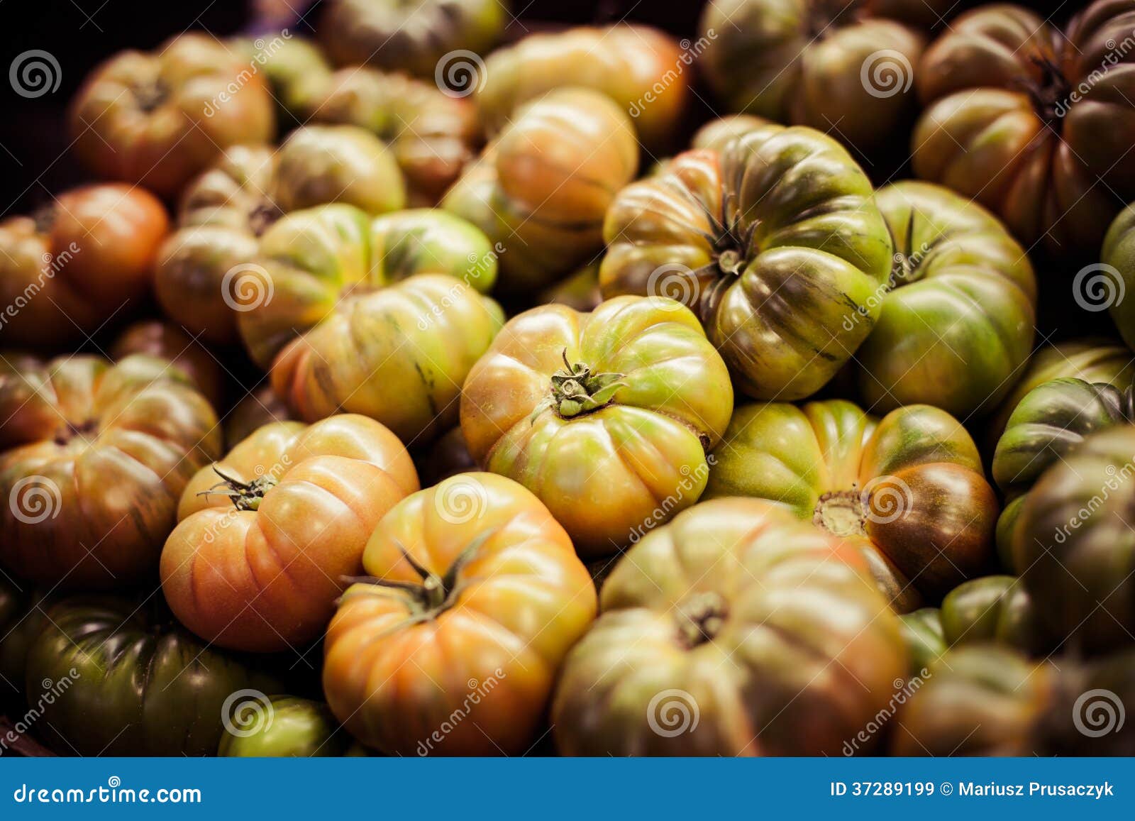 Ripe Green Tomatoes at the Market Stock Image - Image of agriculture ...