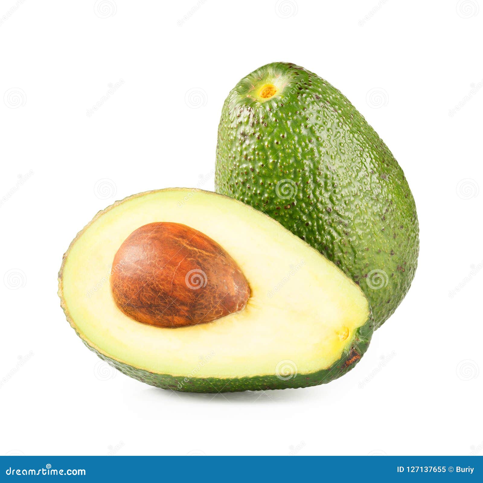 Ripe half avocado stock image. Image of brown, ripe - 127137655