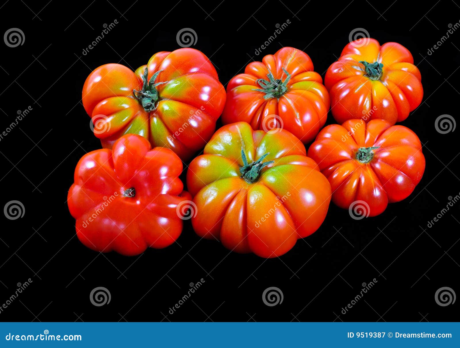 Ripe heirloom tomatoes stock image. Image of shot, variety - 9519387
