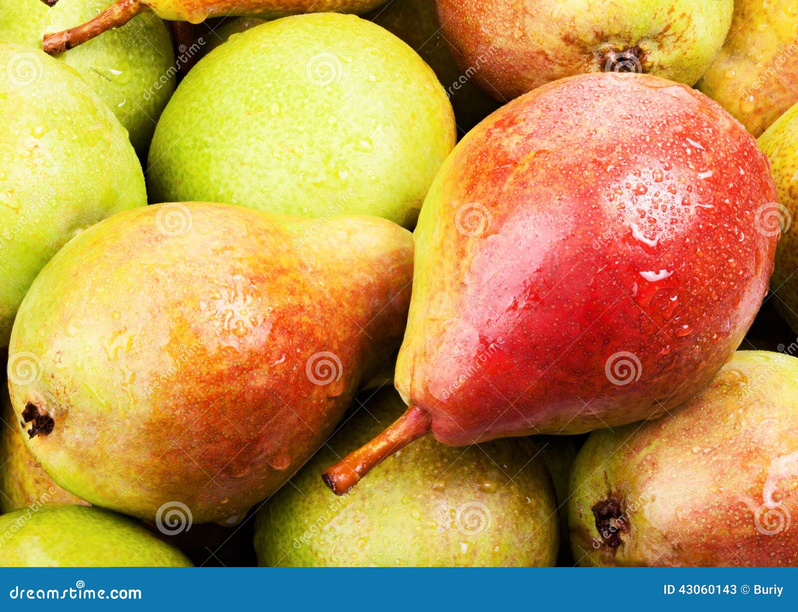 Ripe juicy pears stock image. Image of market, healthy - 43060143