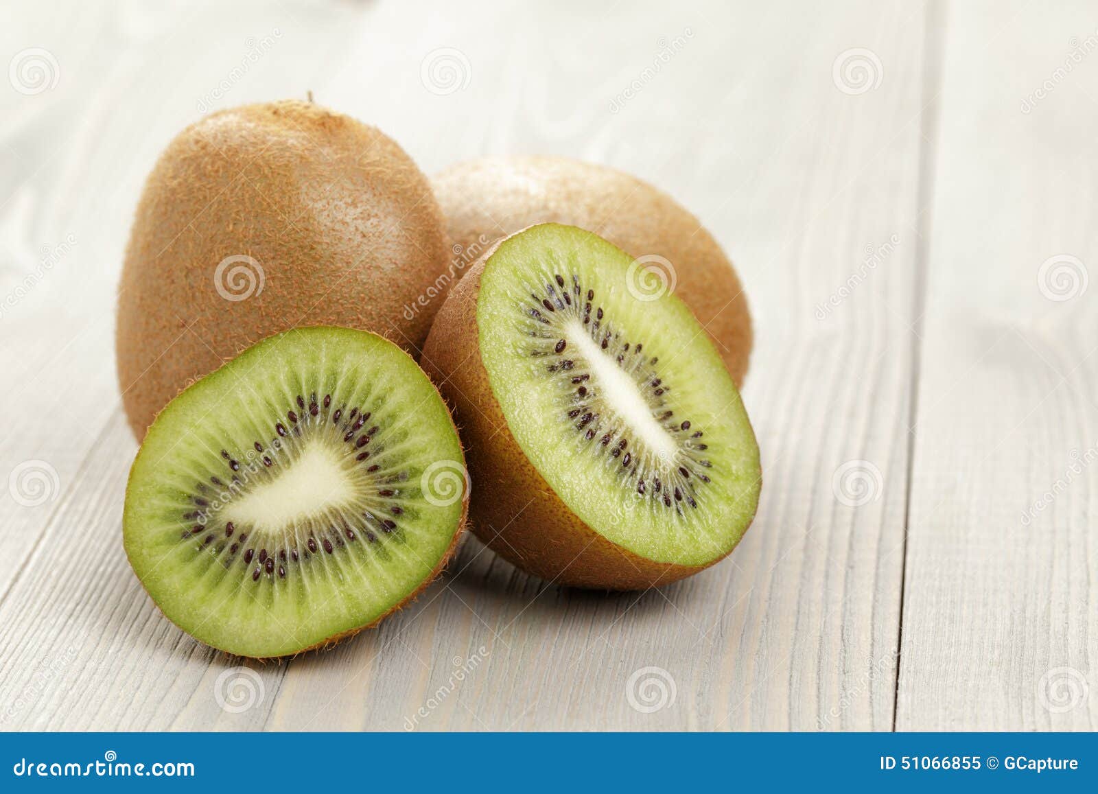 Ripe Kiwi Fruit on Wood Table, Rustic Photo Stock Image - Image of ...