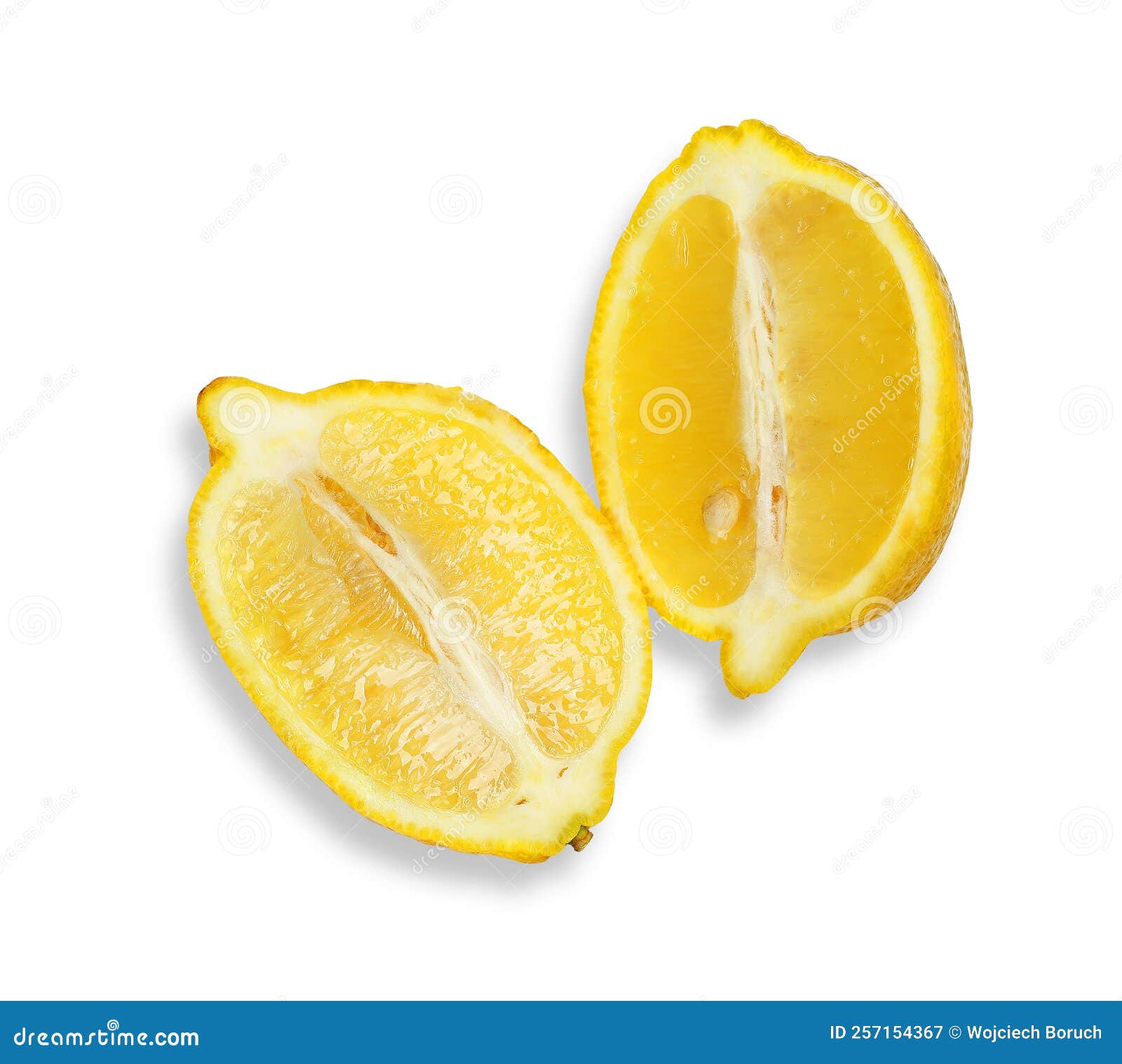 Ripe lemon cut in half stock image. Image of halves - 257154367