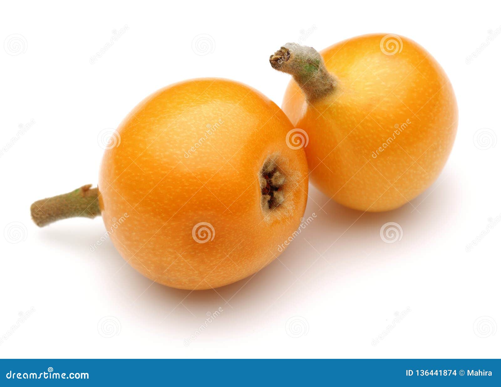 Ripe Loquat on White Background Stock Photo - Image of food, leaf ...