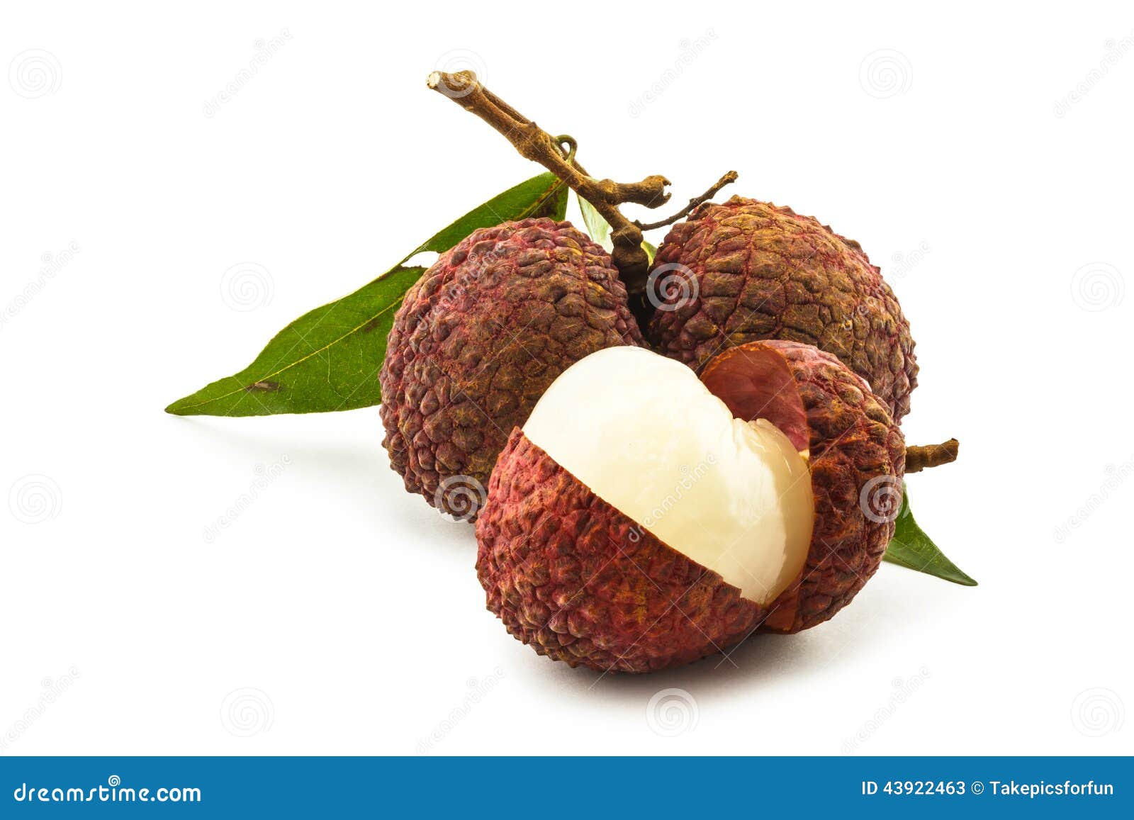 Ripe lychee stock image. Image of fruit, lychee, leaf - 43922463