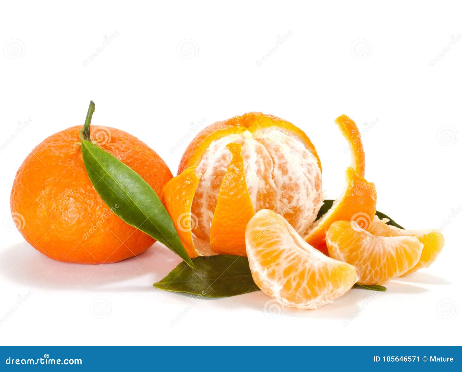 Ripe Mandarin with Leaves Close-up Stock Image - Image of ingredient ...
