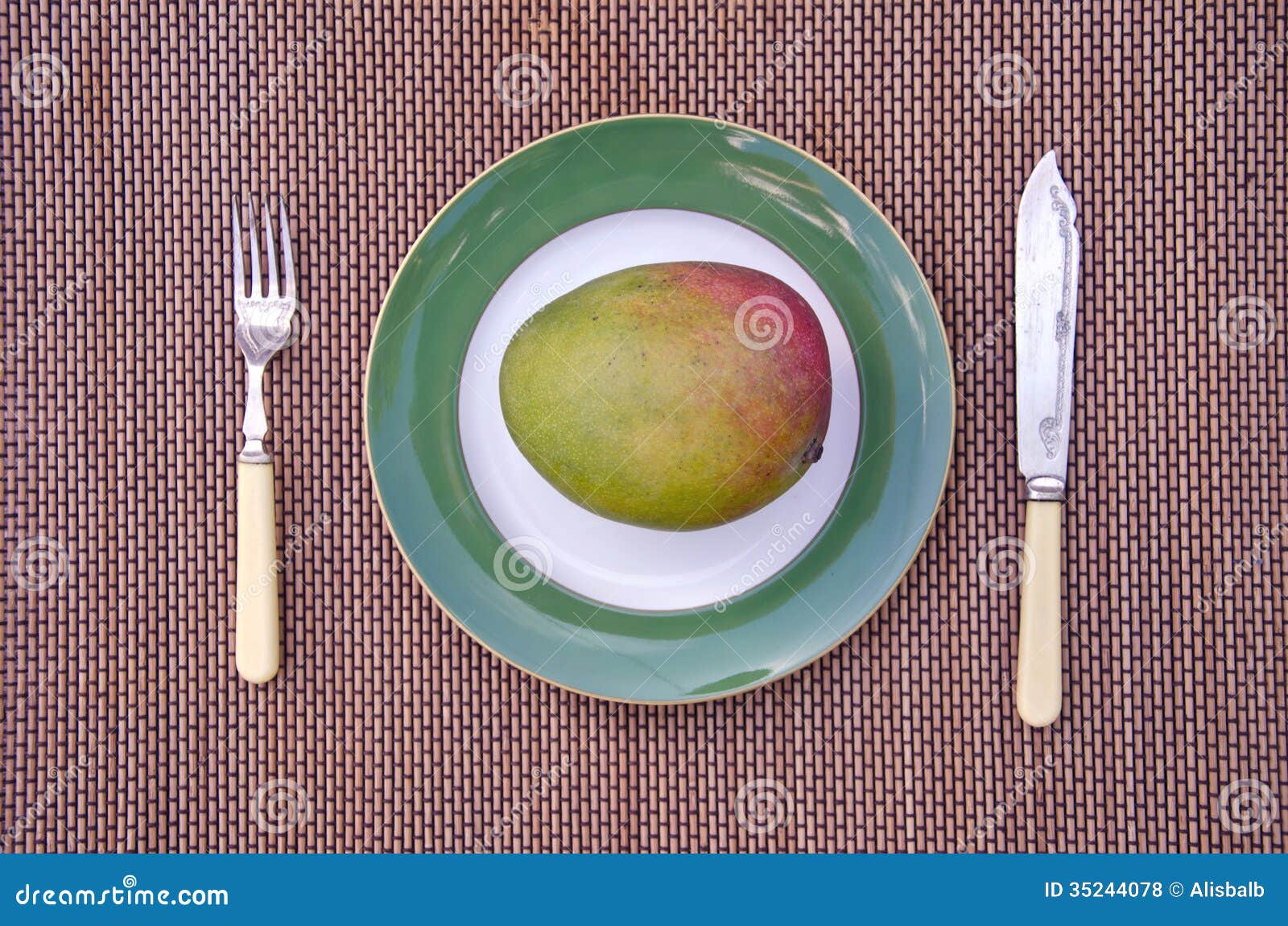Ripe mango fruit in plate stock photo. Image of plate - 35244078