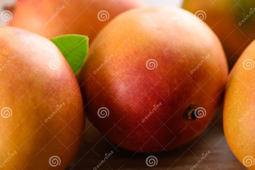 Ripe Mango Fruit (Tommy Atkins), Tropical Fruit Stock Image - Image of ...