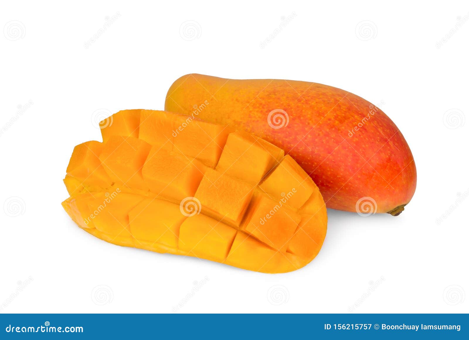 Ripe Mango Isolated on White Stock Image - Image of color, diet: 156215757