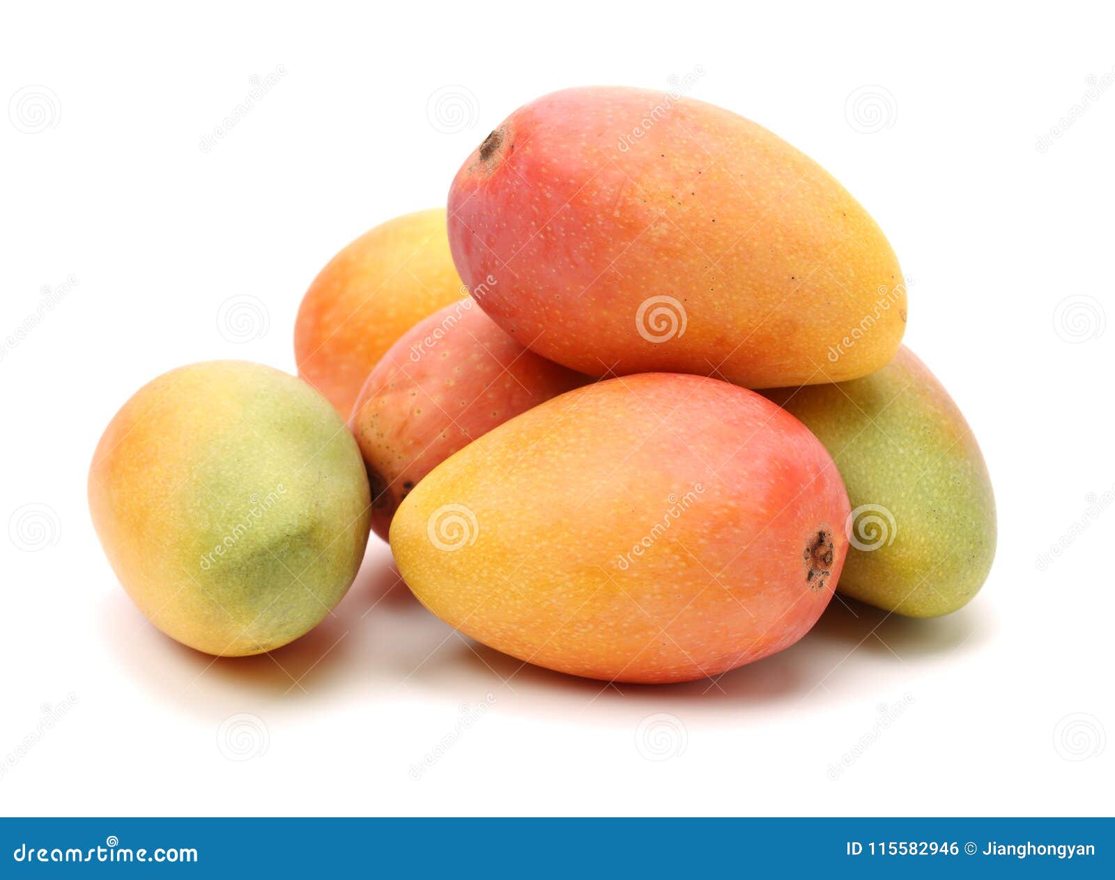 Ripe mango stock photo. Image of mango, isolated, background - 115582946