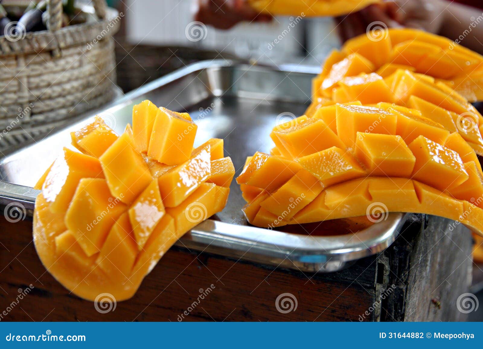 Ripe mangoes slices. stock photo. Image of freshness - 31644882